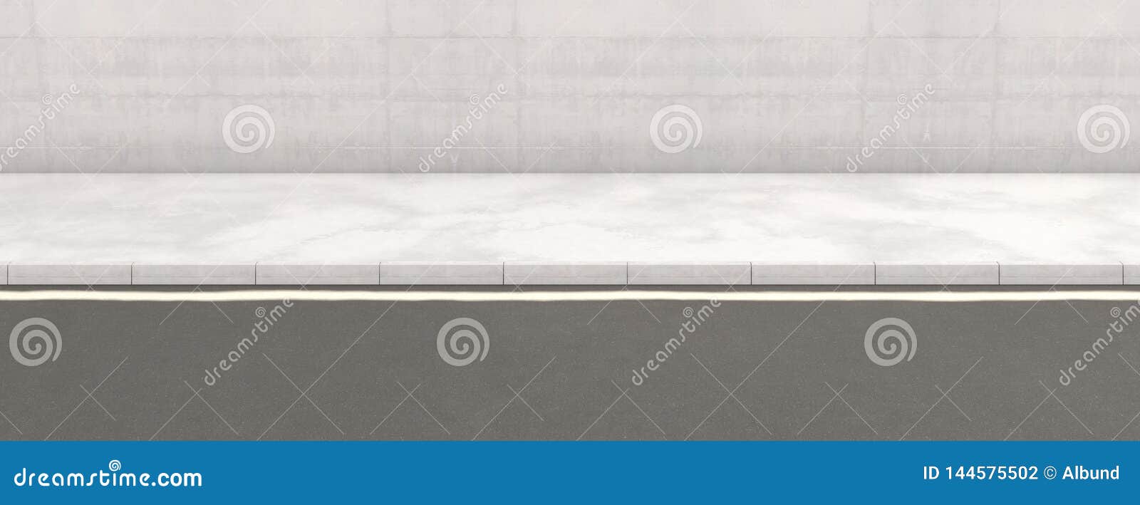 Pavement Street and Wall Backdrop Stock Illustration - Illustration of ...