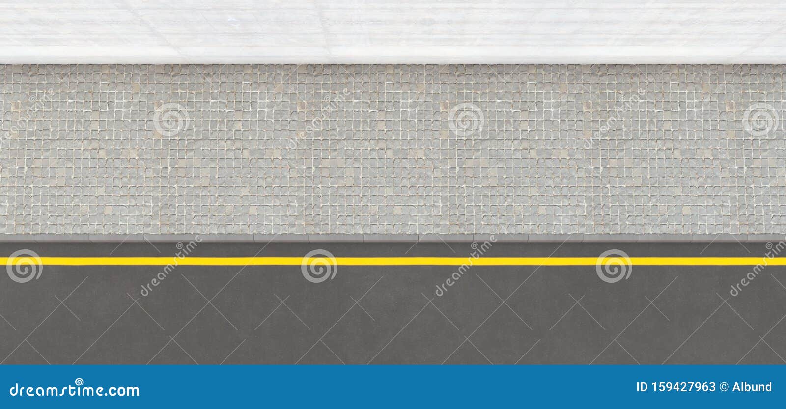 Pavement Street and Wall Backdrop Stock Illustration - Illustration of ...