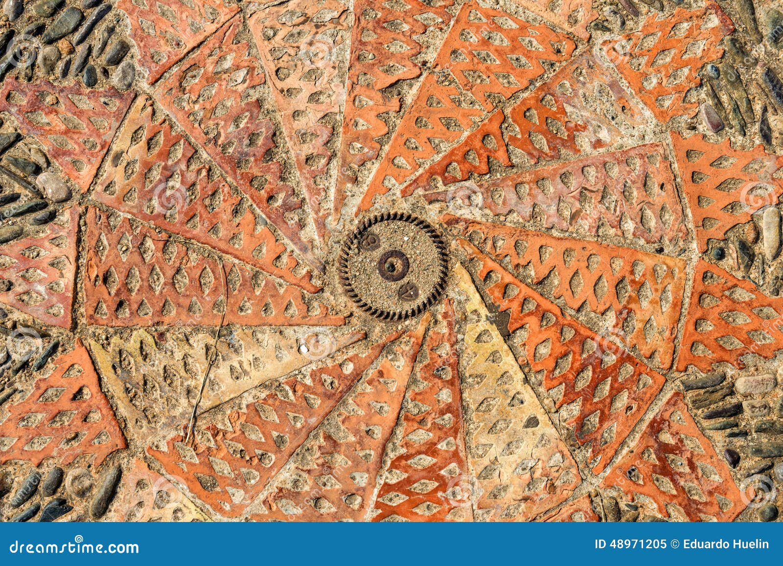 Texture Of Gears Lie In Perspective, Background. Stock Photo ...