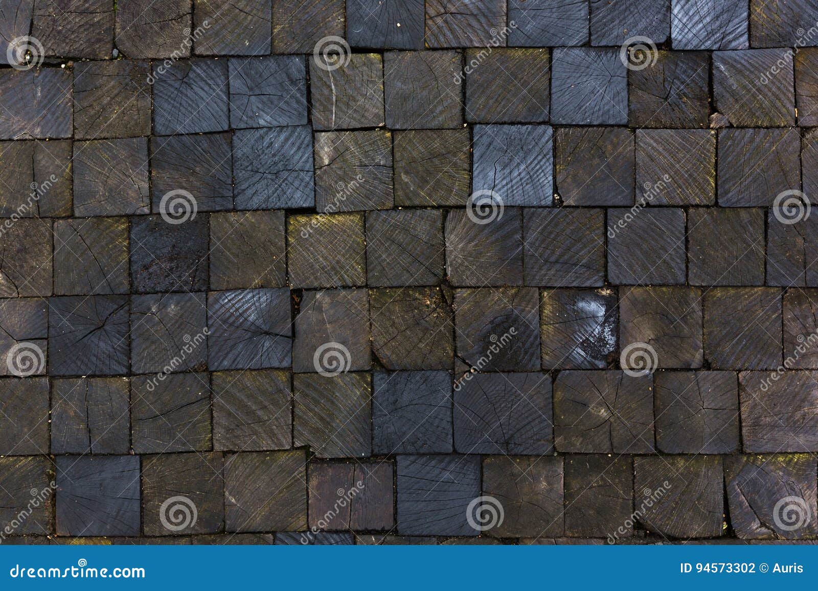 Pavement Texture Made of Wooden Blocks Stock Photo - Image of worn ...