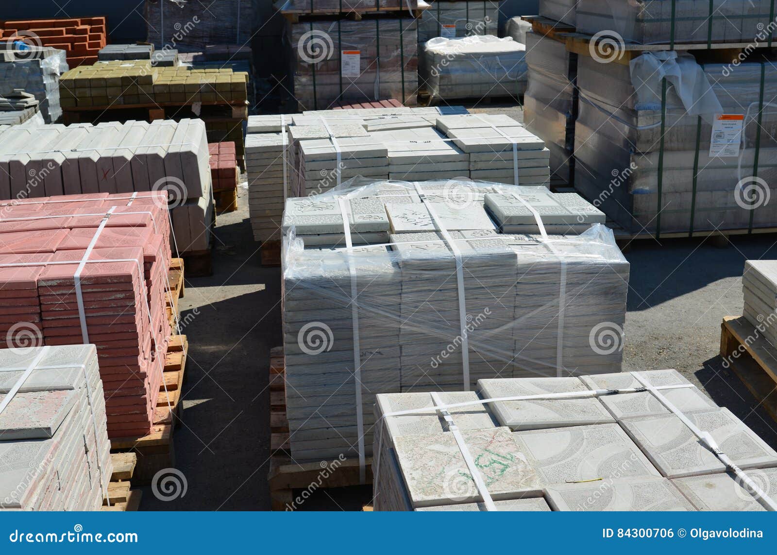 Pavement Tile in Piles Outdoors Stock Photo - Image of construction ...