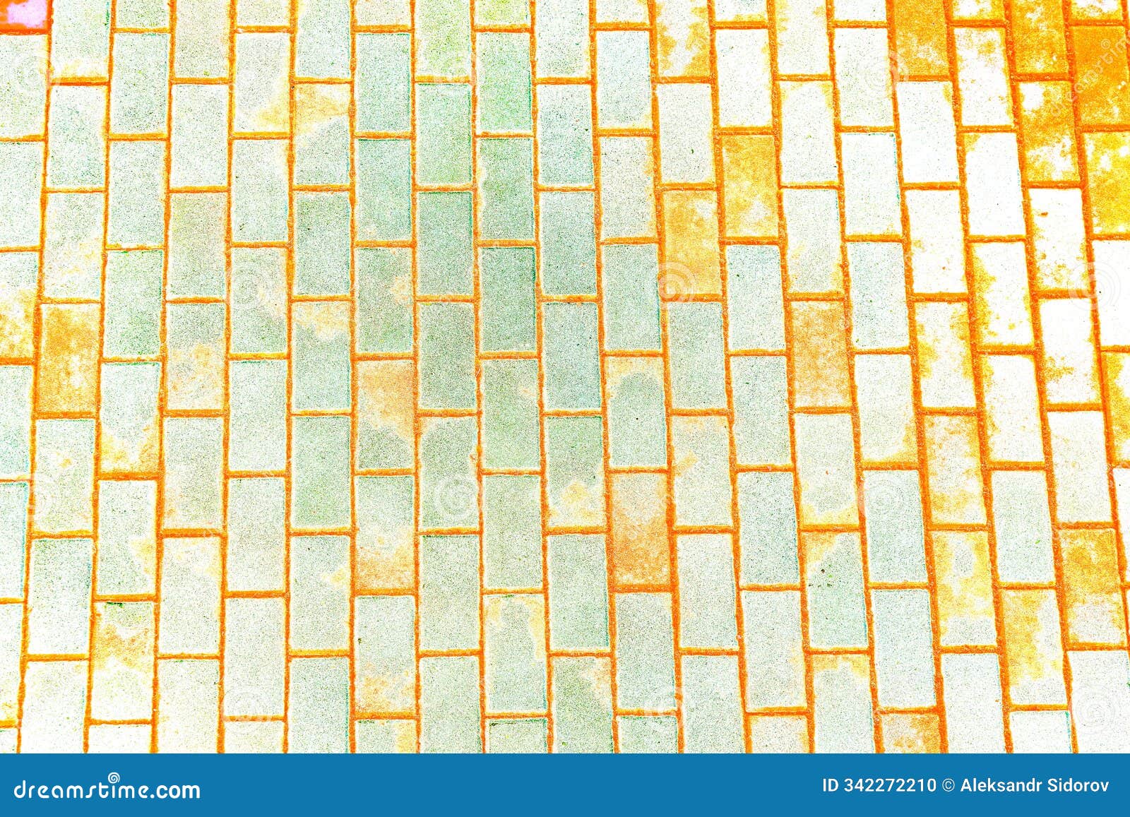 Pavement Tiles Laid, Pedestrian Path in the Park, Changed Color Scheme ...