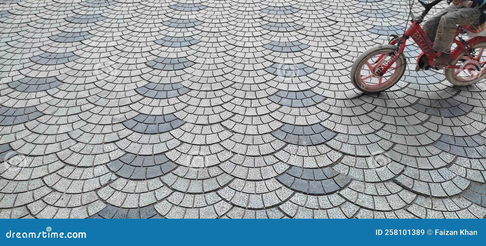 Pavement Tiles Pattern and Bicycle Stock Image - Image of pattern ...