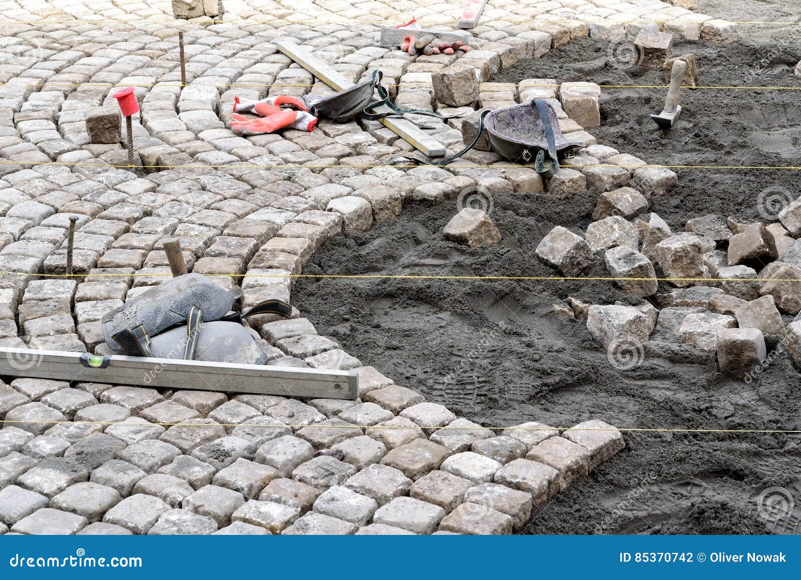 Pavement works stock photo. Image of construction, business - 85370742