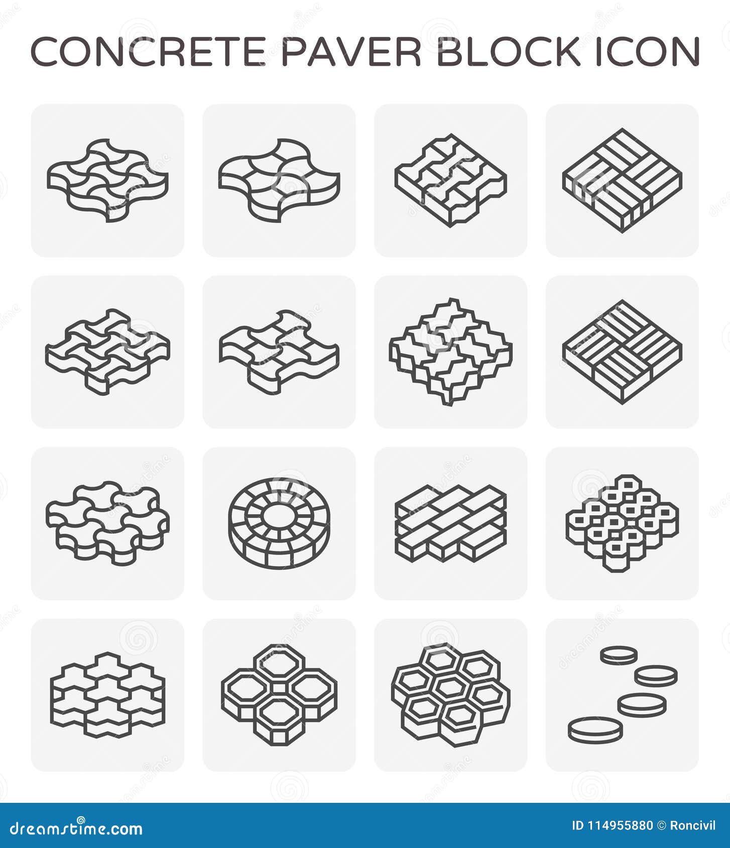 Paver Block Sets Vector Illustration | CartoonDealer.com #65809324