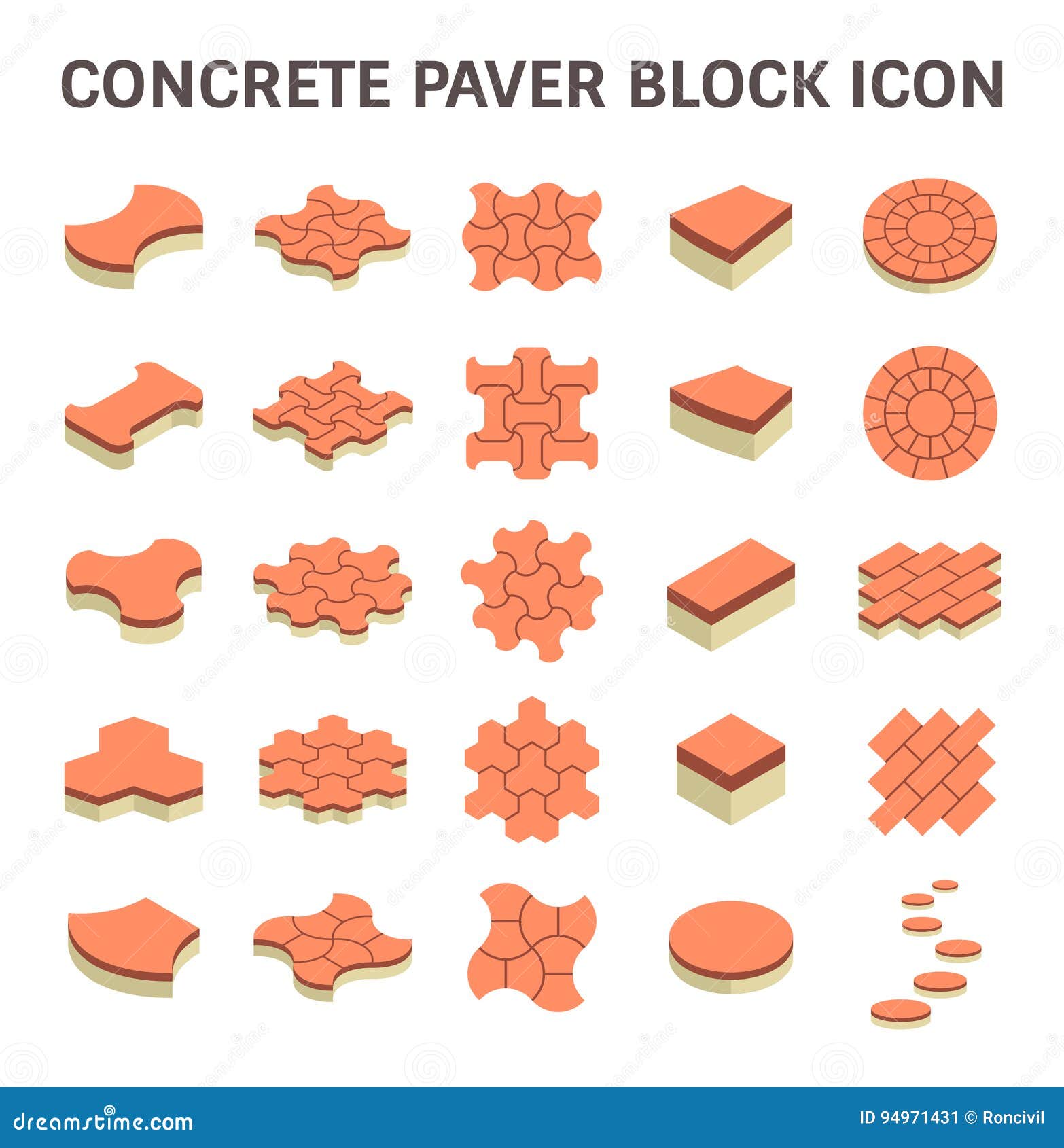 Paver Block Floor stock vector. Illustration of ground - 94971431