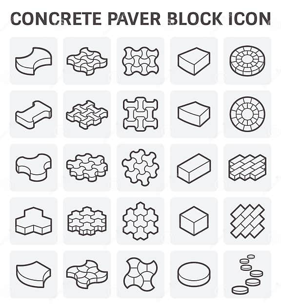Paver block icon stock vector. Illustration of interior - 77337619