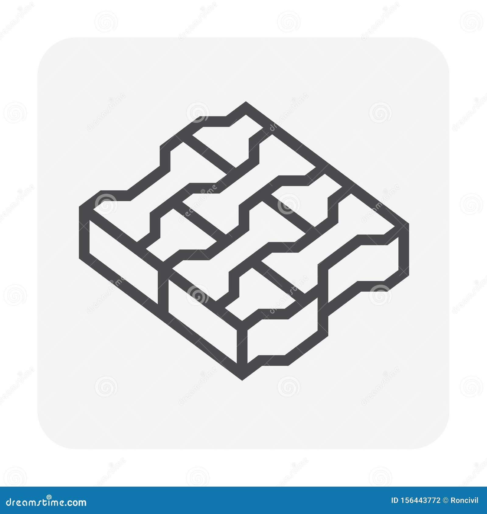 Paver block icon stock vector. Illustration of modern - 156443772