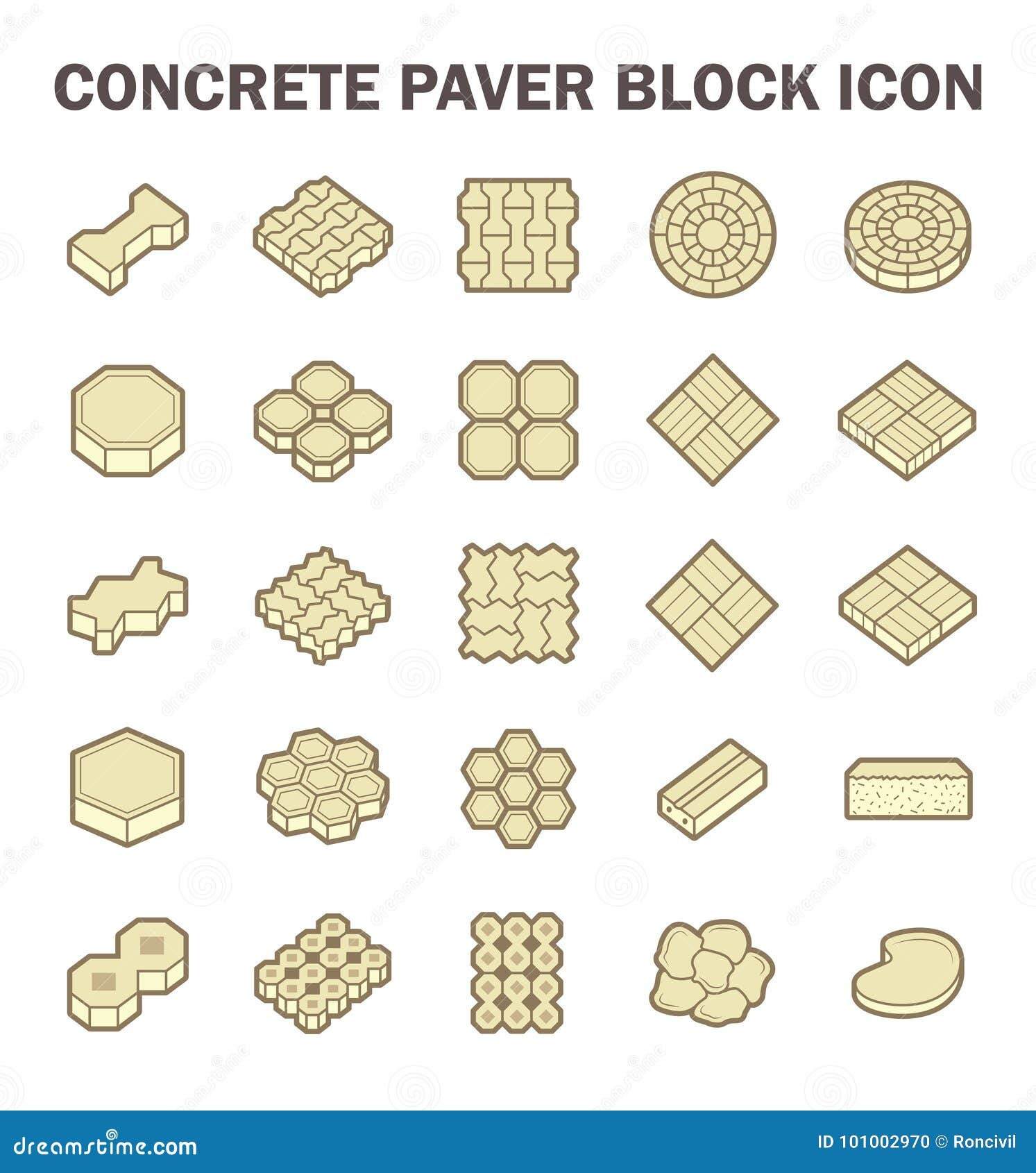 Paver Block Icon Cartoon Vector | CartoonDealer.com #77337619