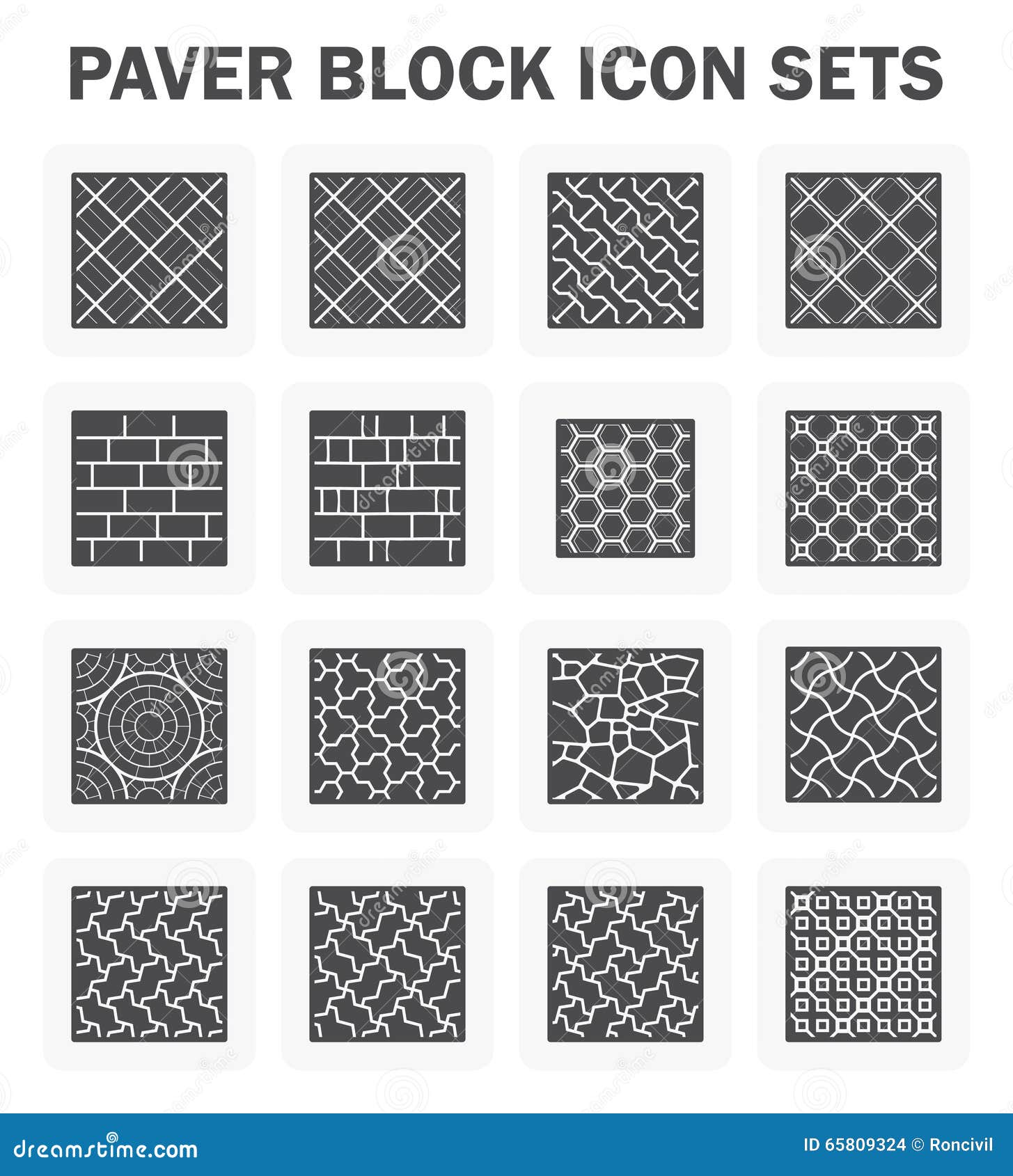 Paver block sets stock vector. Illustration of home, granite - 65809324