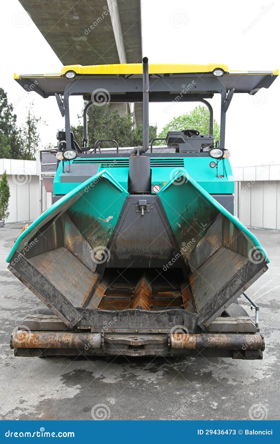 Paver finisher stock image. Image of road, finisher, highway - 29436473