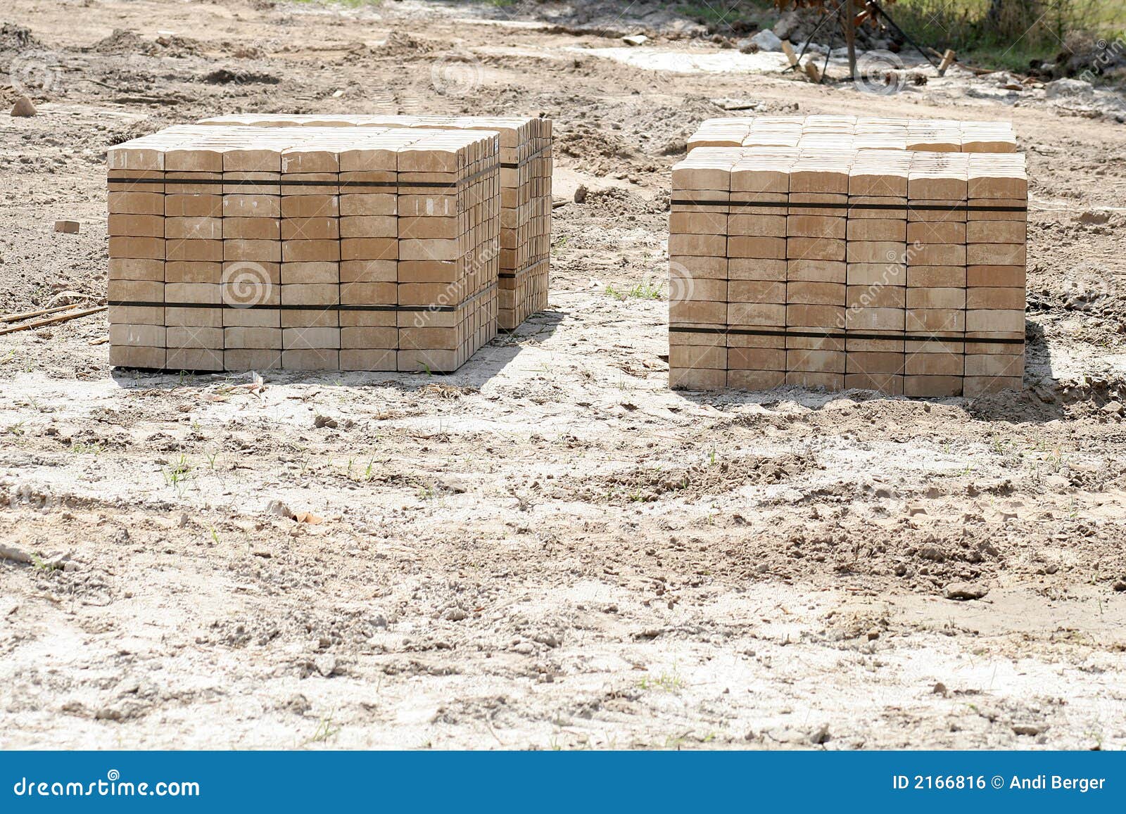 Pavers on a Construction Site Stock Photo - Image of ground, cemented ...