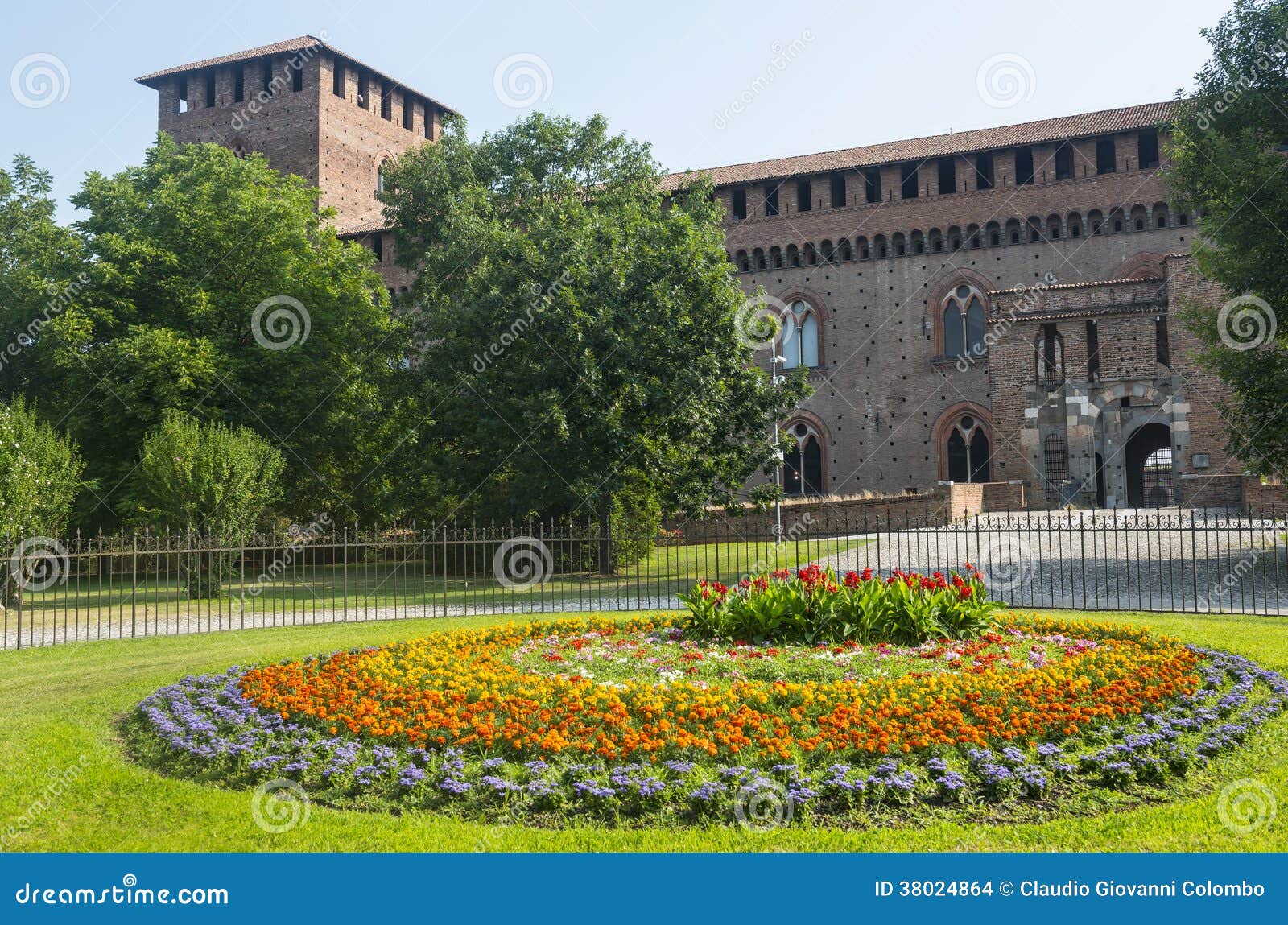 Pavia, castle stock photo. Image of architecture, visconteo - 38024864