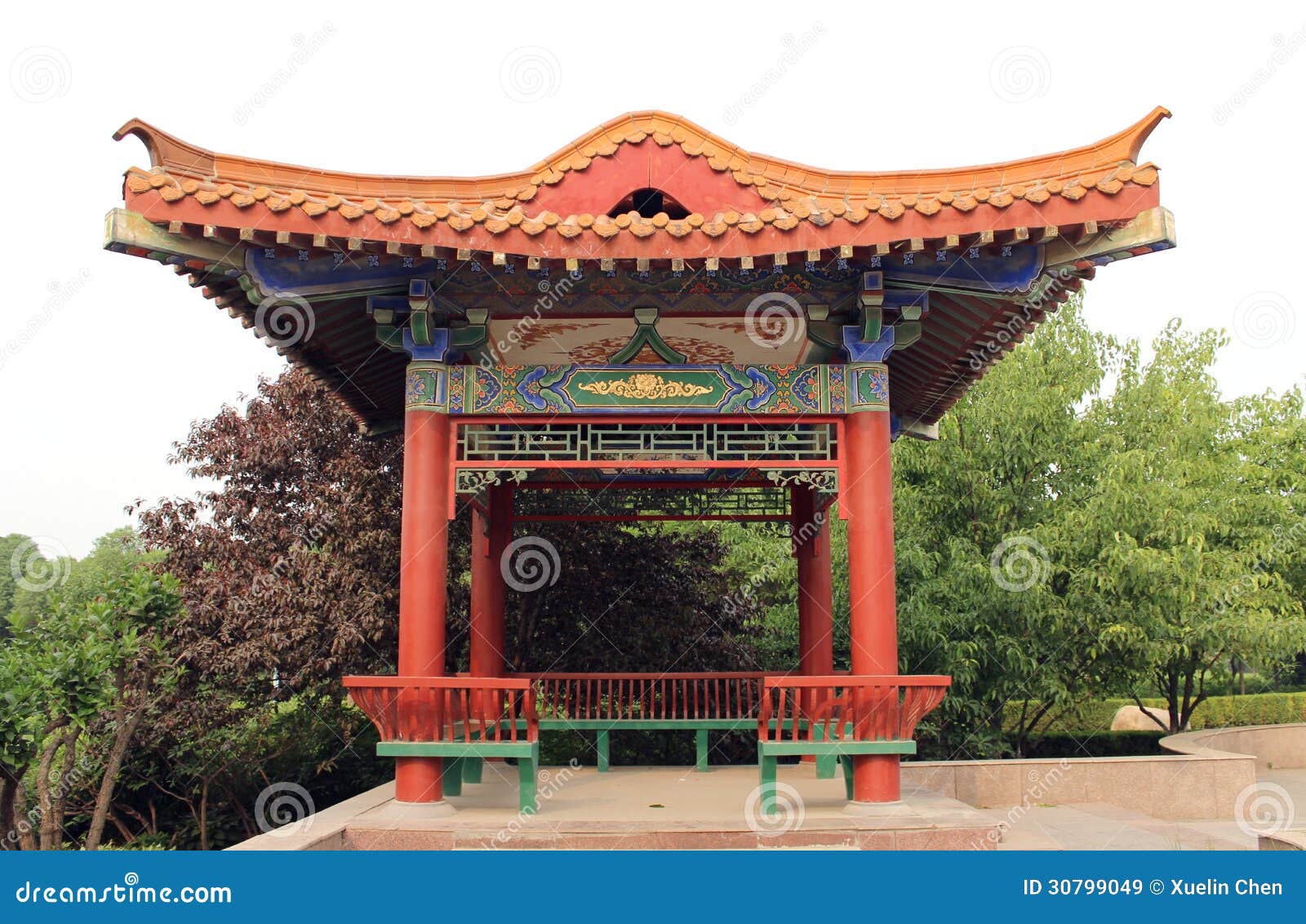 Pavilion stock image. Image of quadrangle, build, chinese - 30799049