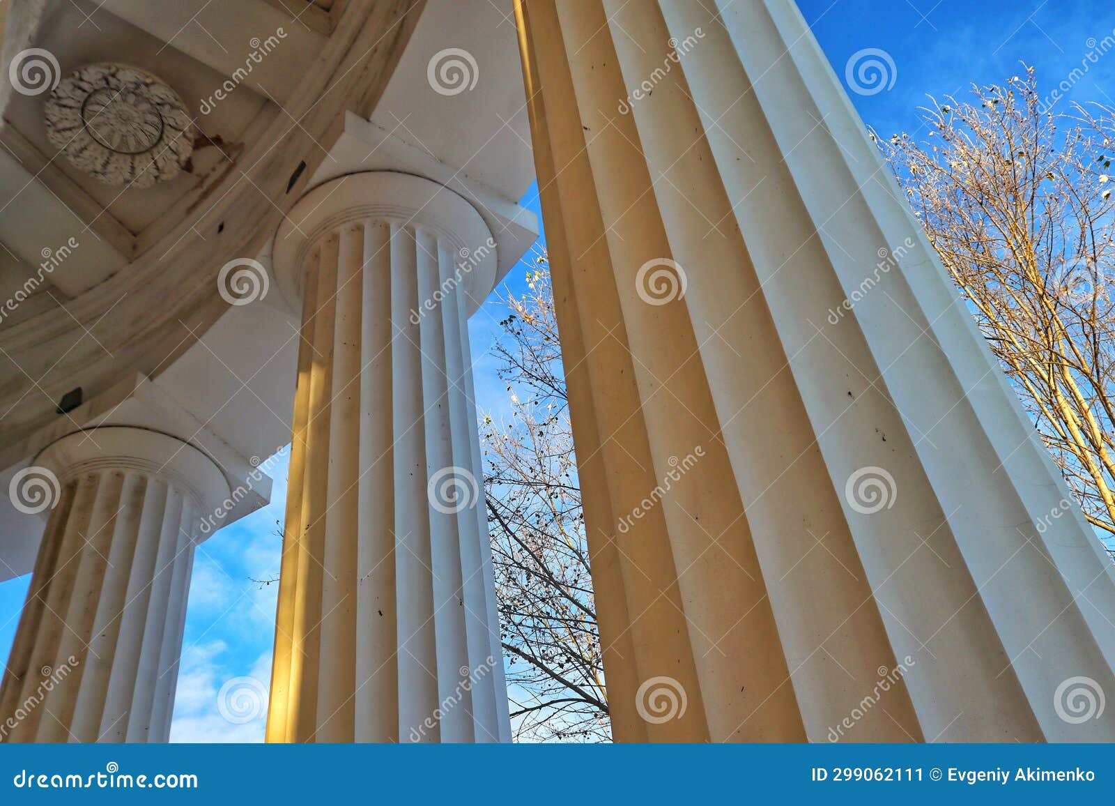 Pavilion with Columns in Antique Style Stock Image - Image of pavilion ...