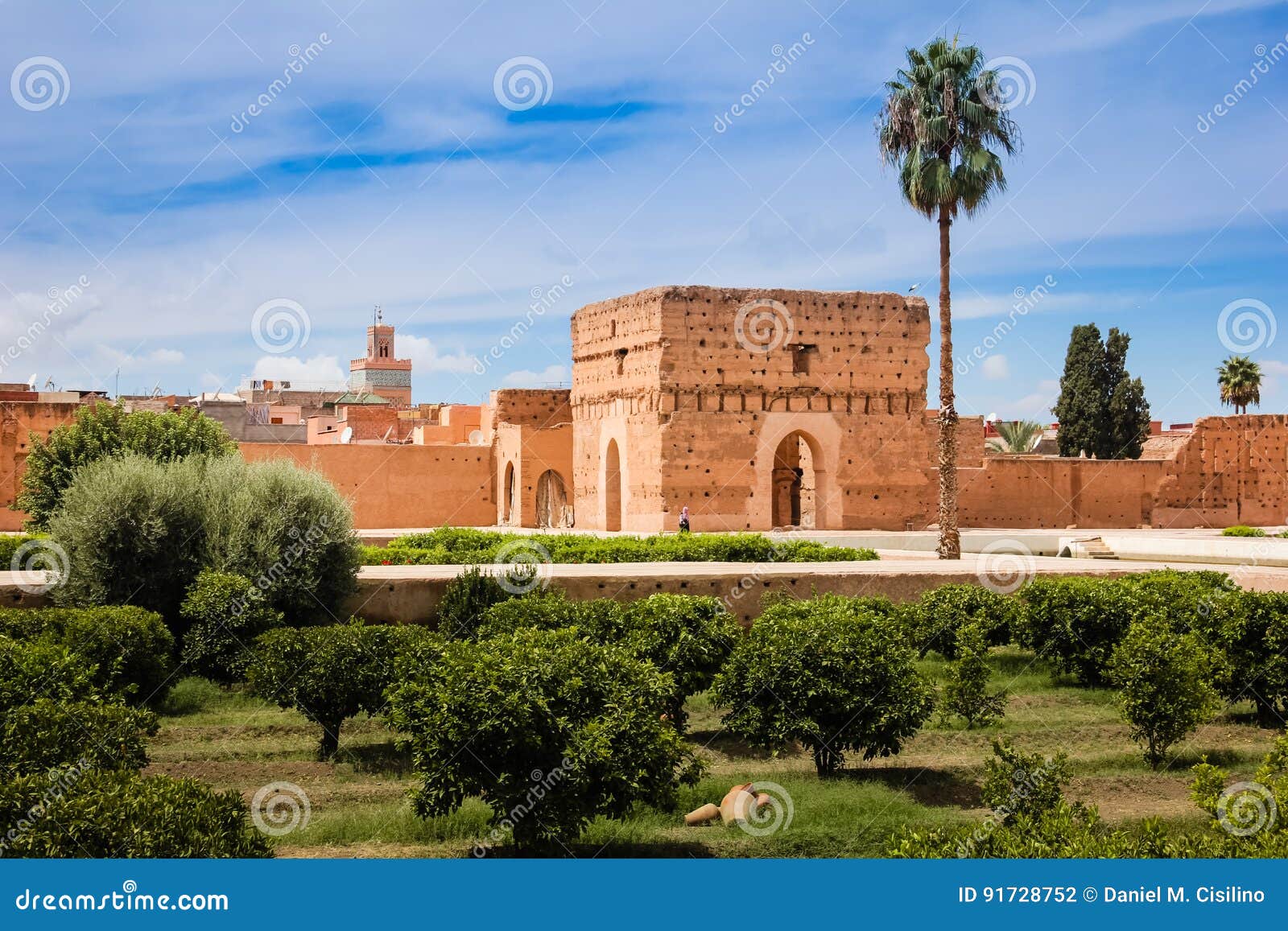 Pavilion at El Badi Palace. Marrakesh Stock Photo - Image of fort ...