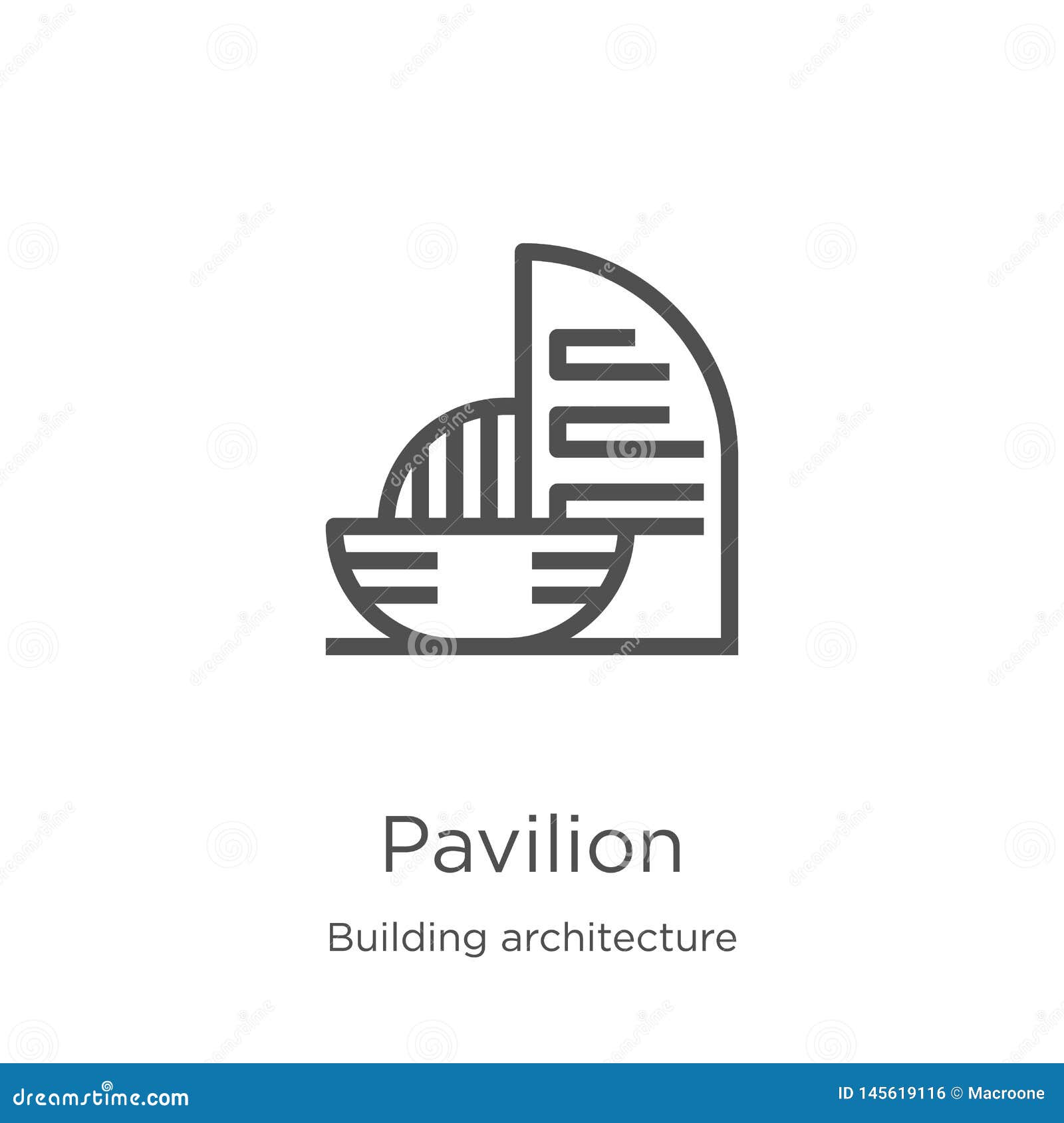 Pavilion Icon Vector from Building Architecture Collection. Thin Line ...
