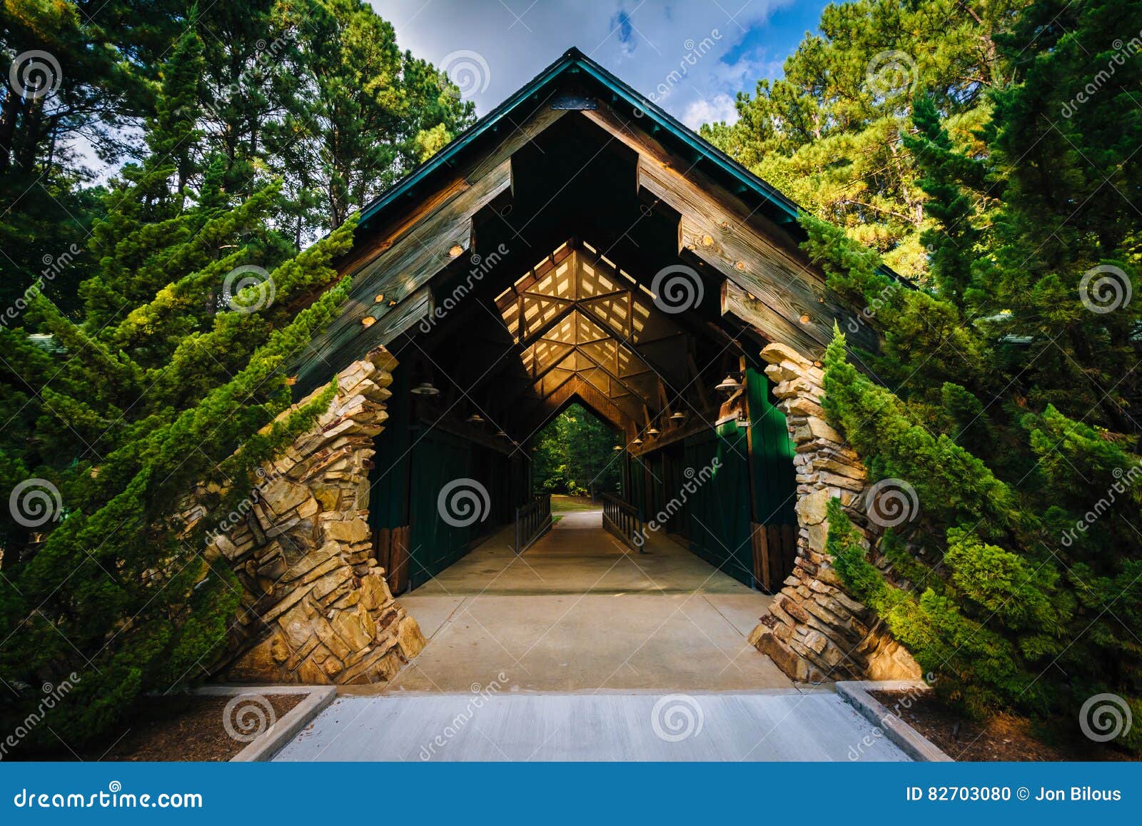 Pavilion at Jetton Park, in Cornelius, North Carolina. Stock Photo ...