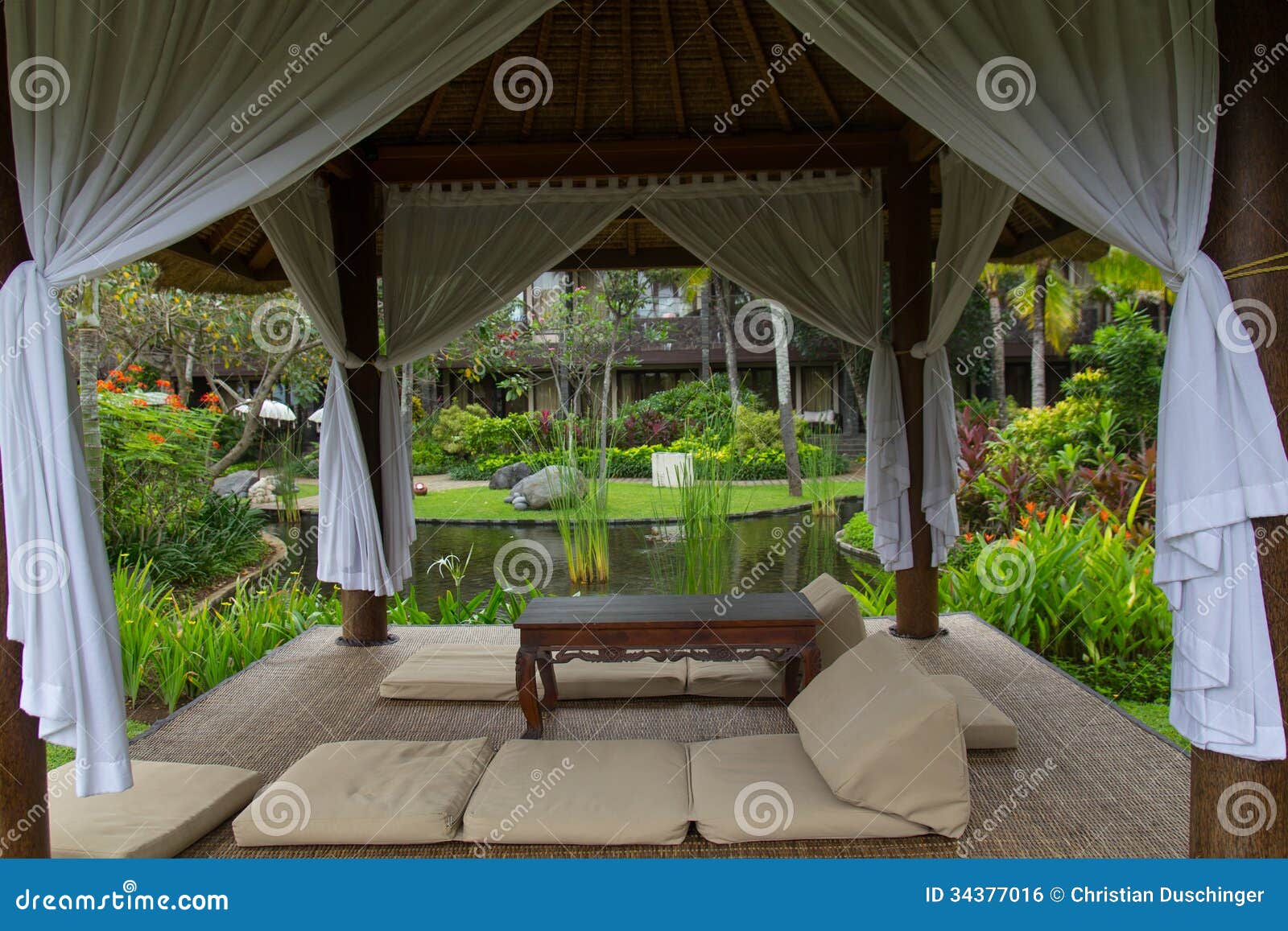 Pavilion in luxury resort stock photo. Image of caribbean - 34377016