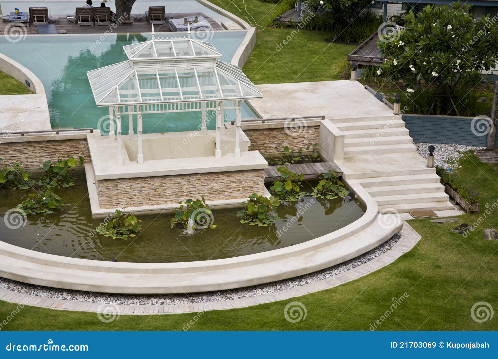 Pavilion near the pool stock image. Image of hotel, lounge - 21703069