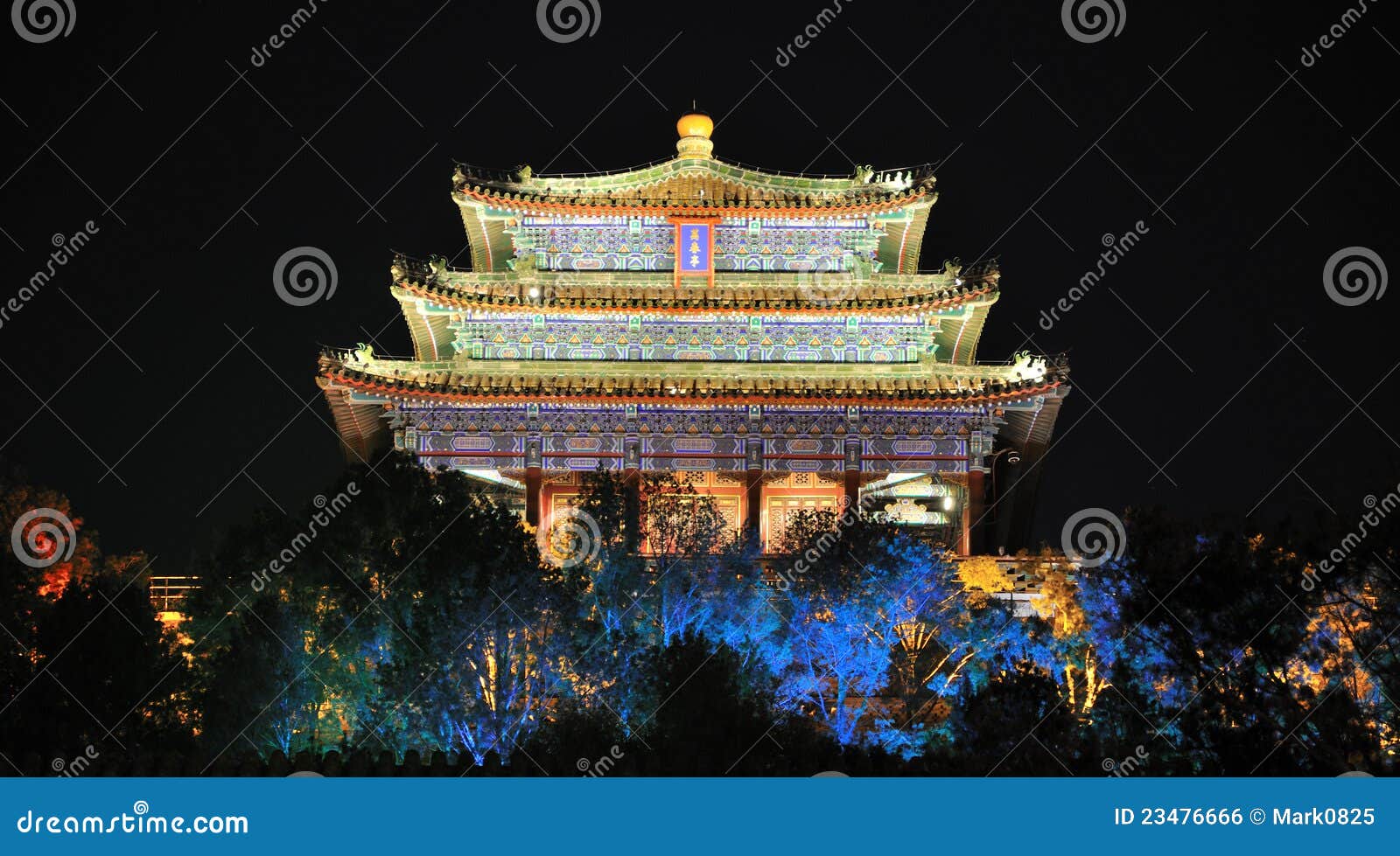 The pavilion at night stock photo. Image of culture, cityscape - 23476666