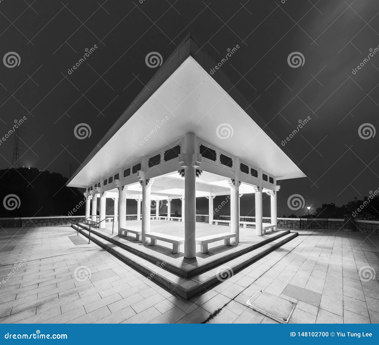 Pavilion at night stock photo. Image of pavilion, night - 148102700