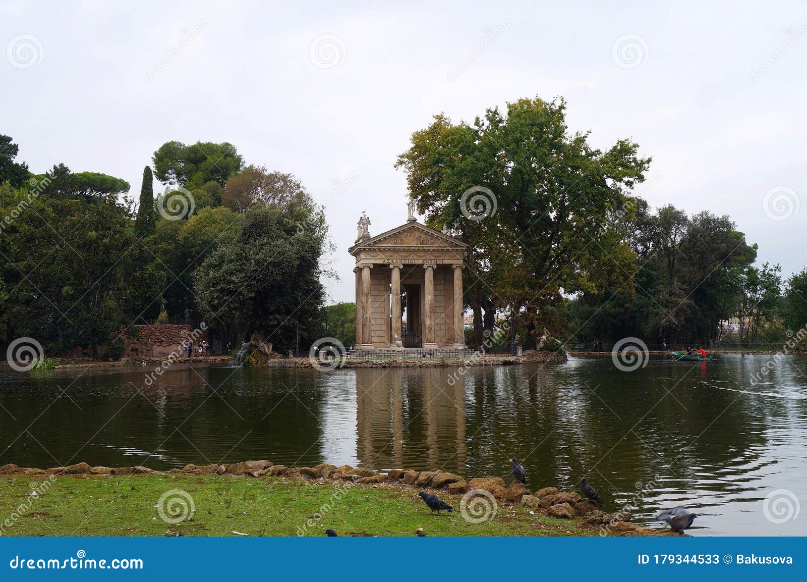 Pavilion in Park Borghese in Rome Editorial Stock Photo - Image of ...