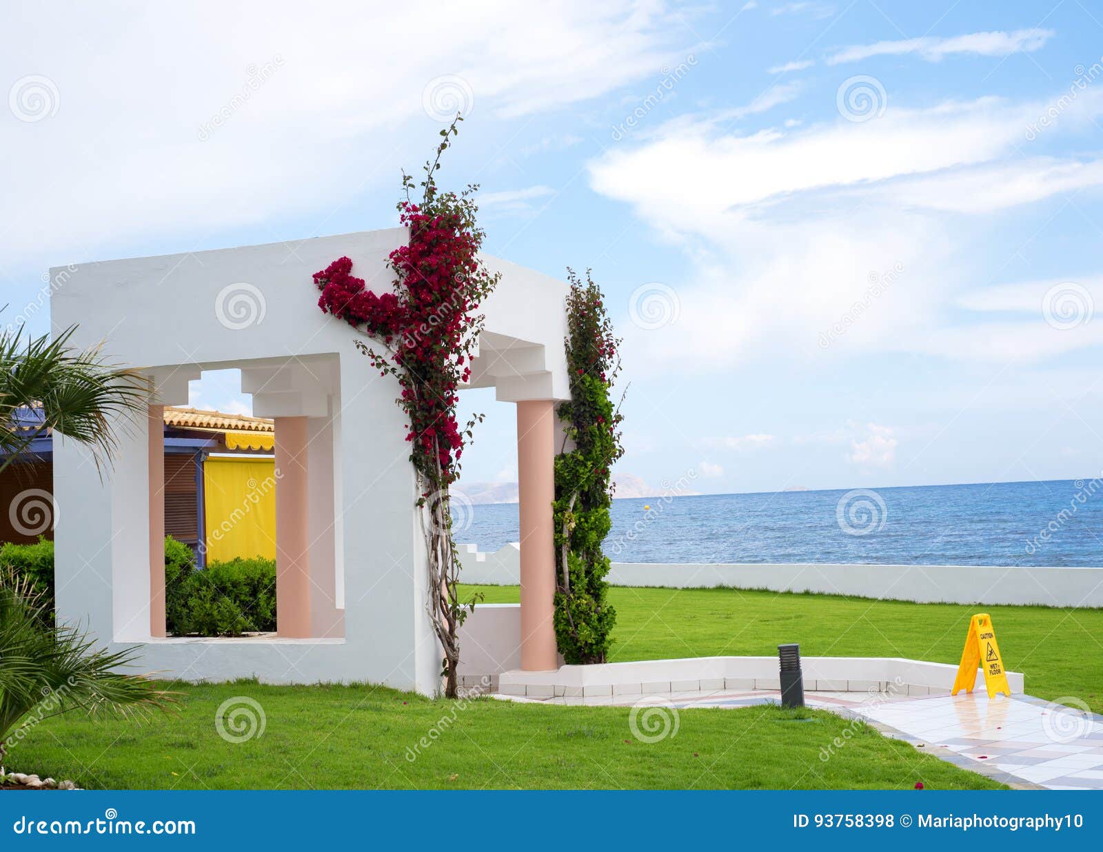 Pavilion in a resort stock photo. Image of landscape - 93758398