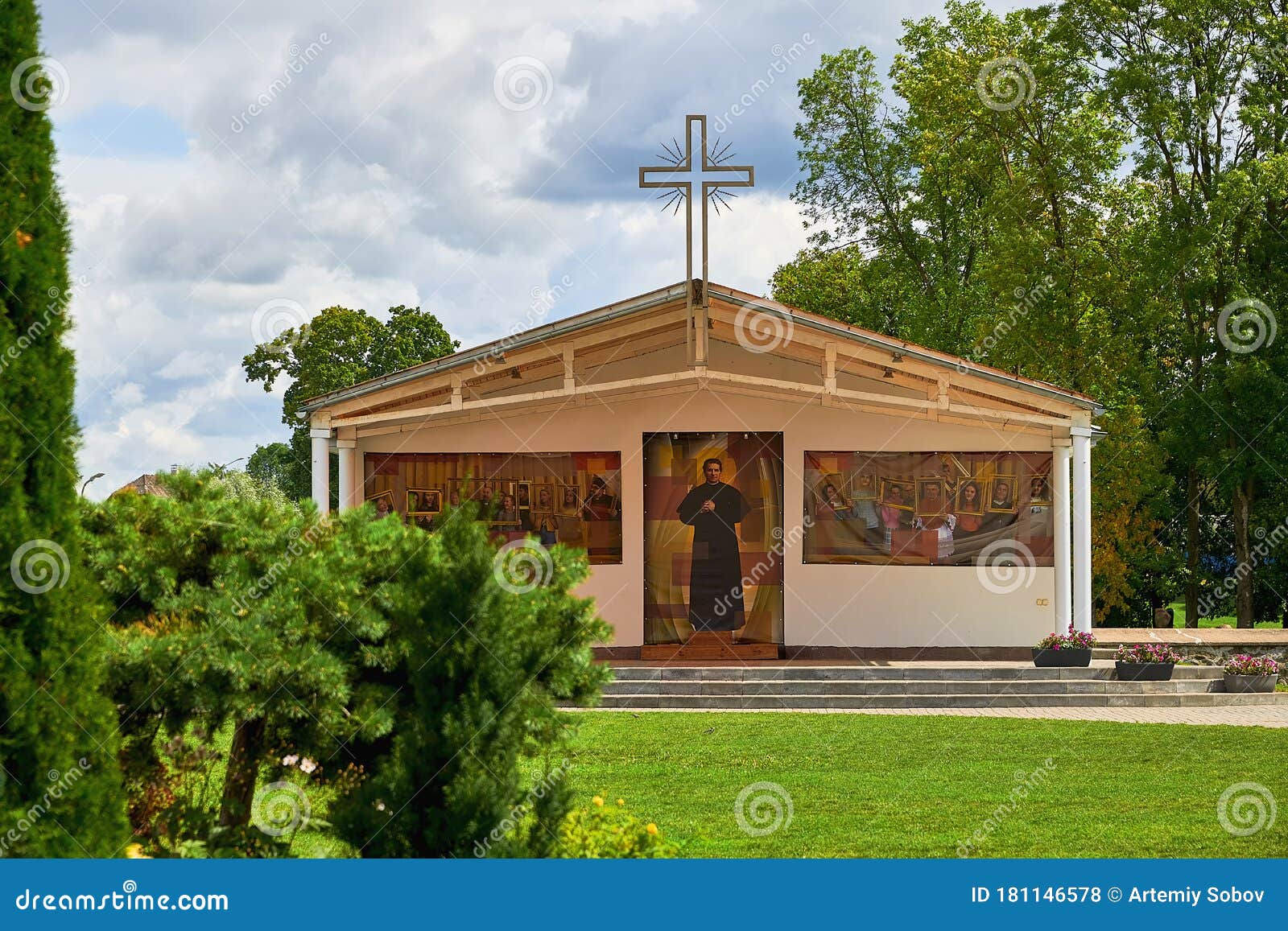 Pavilion for Sunday School Classes at the Catholic Church Stock Photo ...