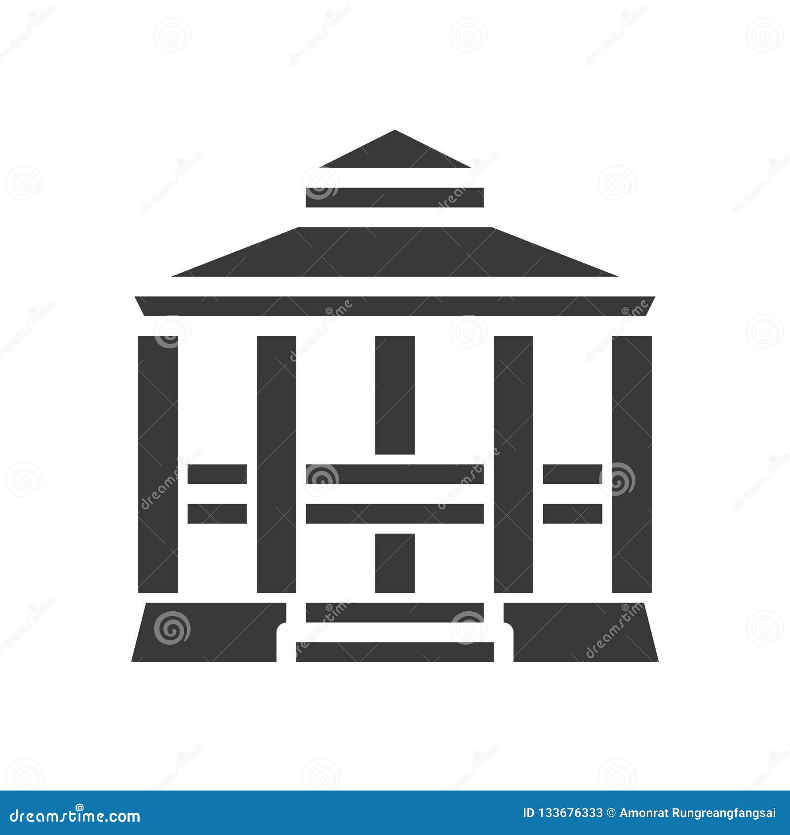 Pavilion Vector Icon, Amusement Park Related Solid Style ...