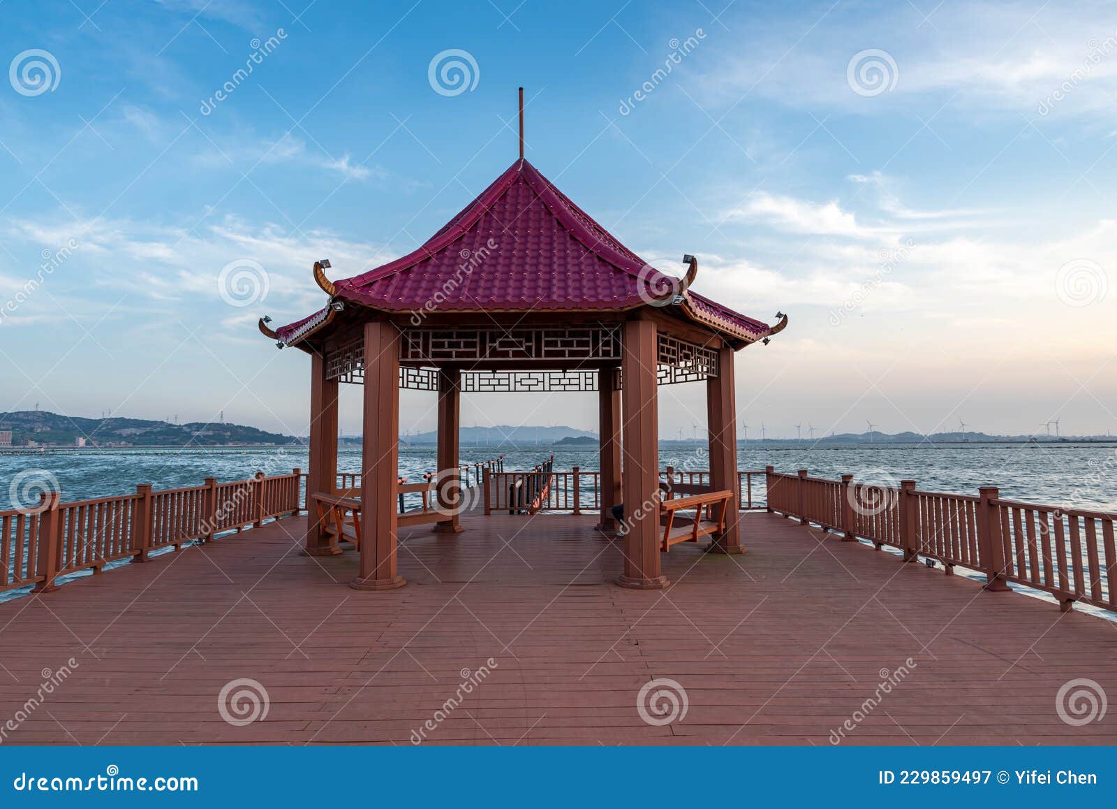 Pavilions and Railings for Rest on the Seaside Stock Image - Image of ...