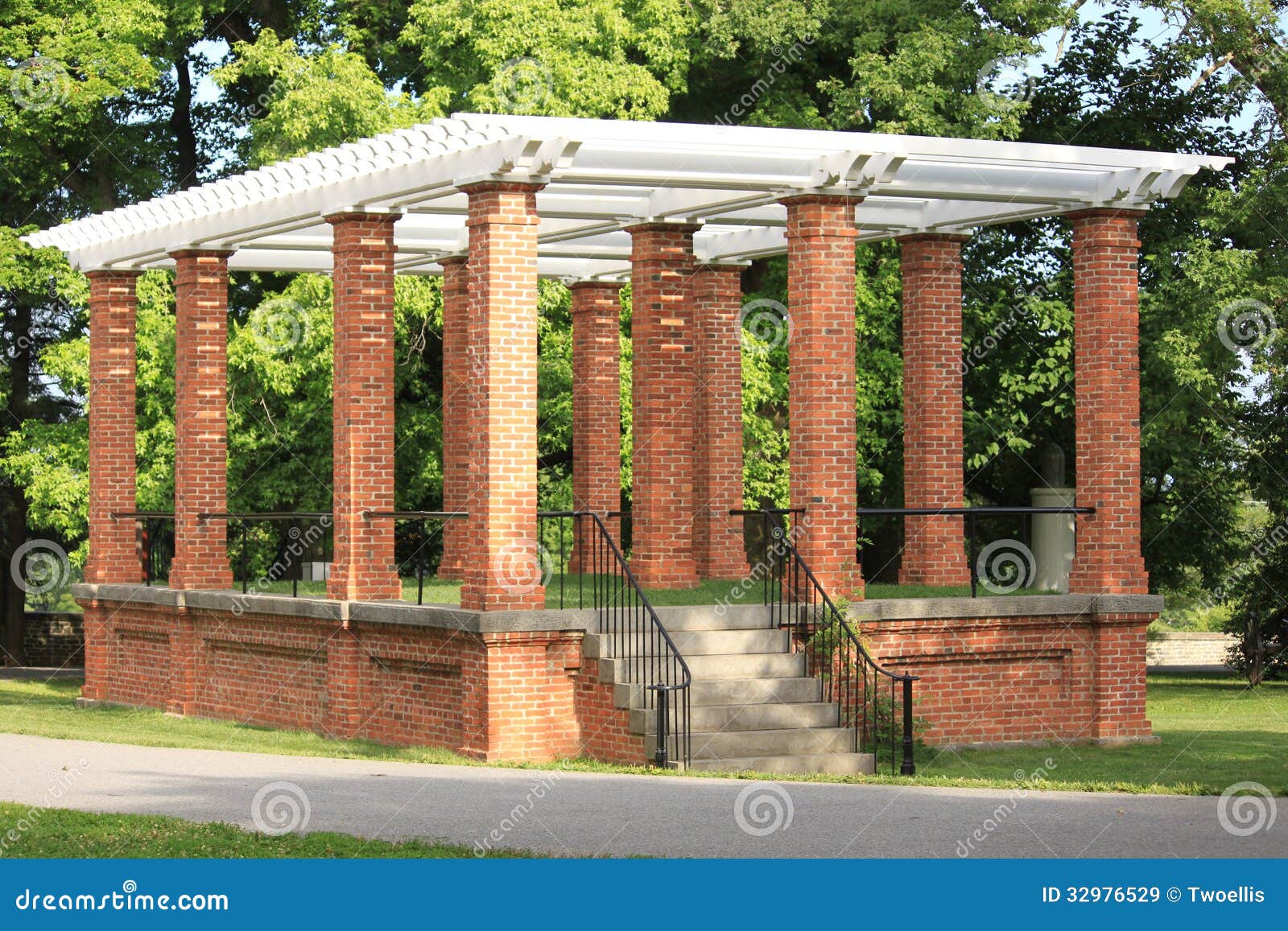 Pavillion stock image. Image of gazebo, brick, landmark - 32976529