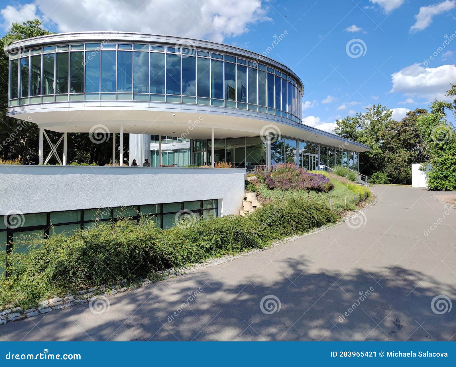 Pavilon Expo 58 on Letna in Prague (Brusel Pavilon) Stock Image - Image ...