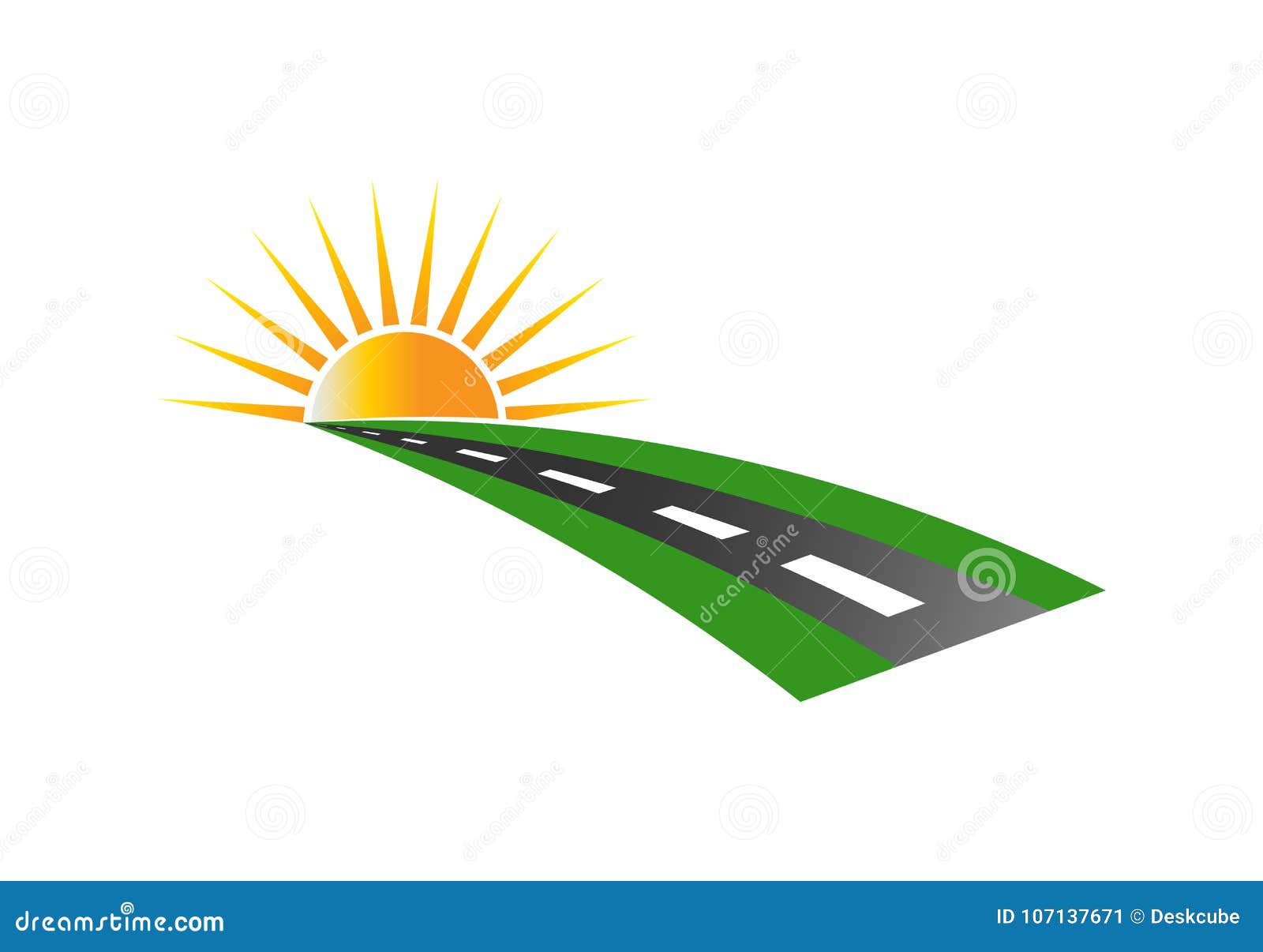 Pavimentazione Di Strada Di Tramonto Logo Vector Illustrazione ...