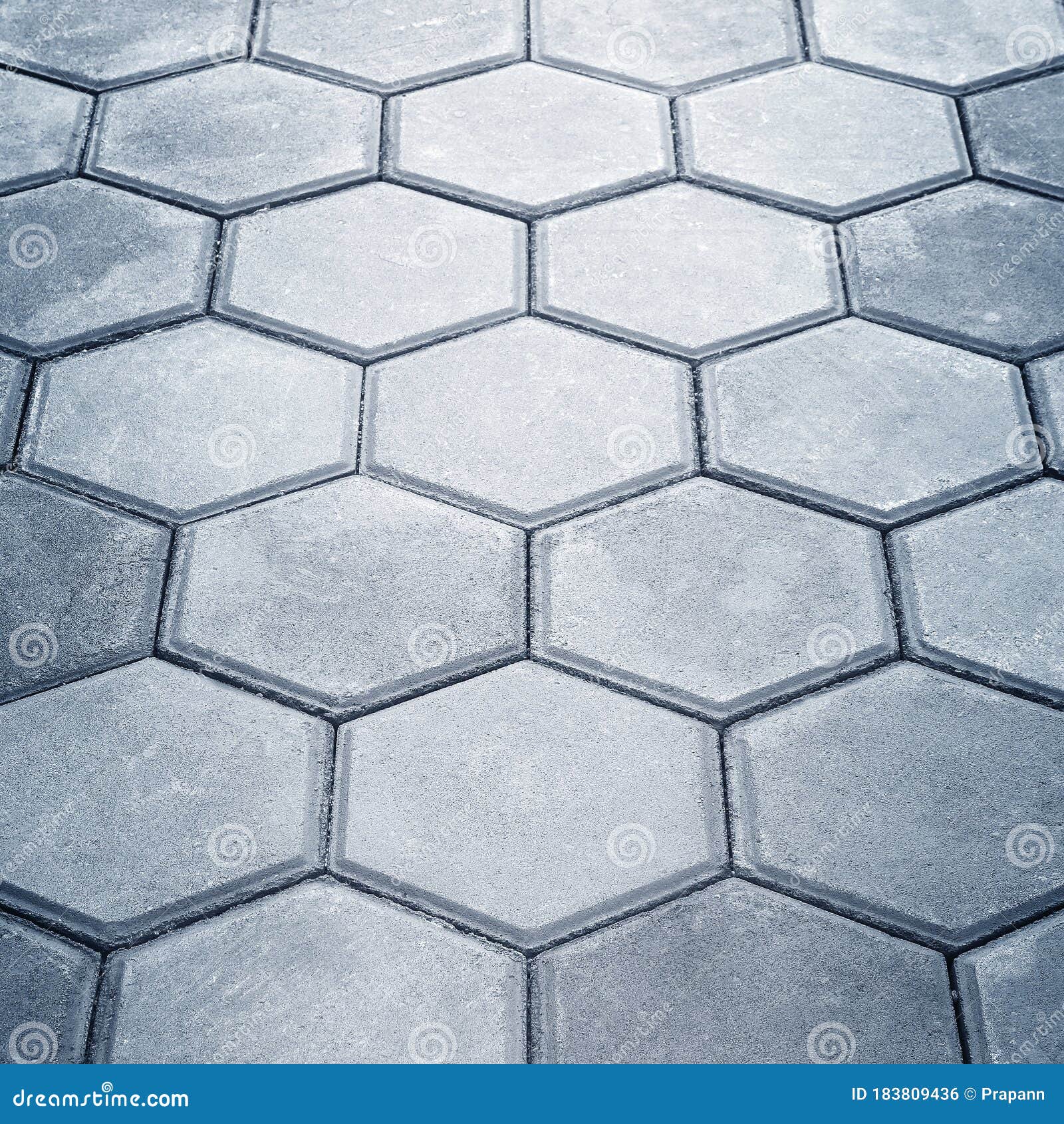 Paving Hexagon Brick Walkway Stock Photo - Image of avenue, surface ...