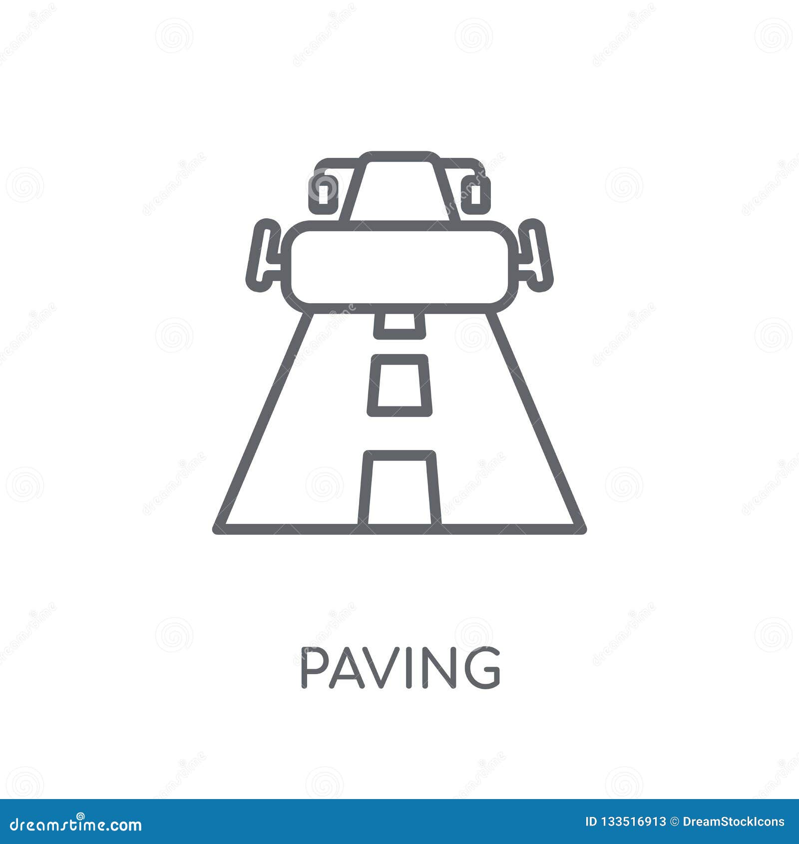 Paving Linear Icon. Modern Outline Paving Logo Concept on White Stock ...