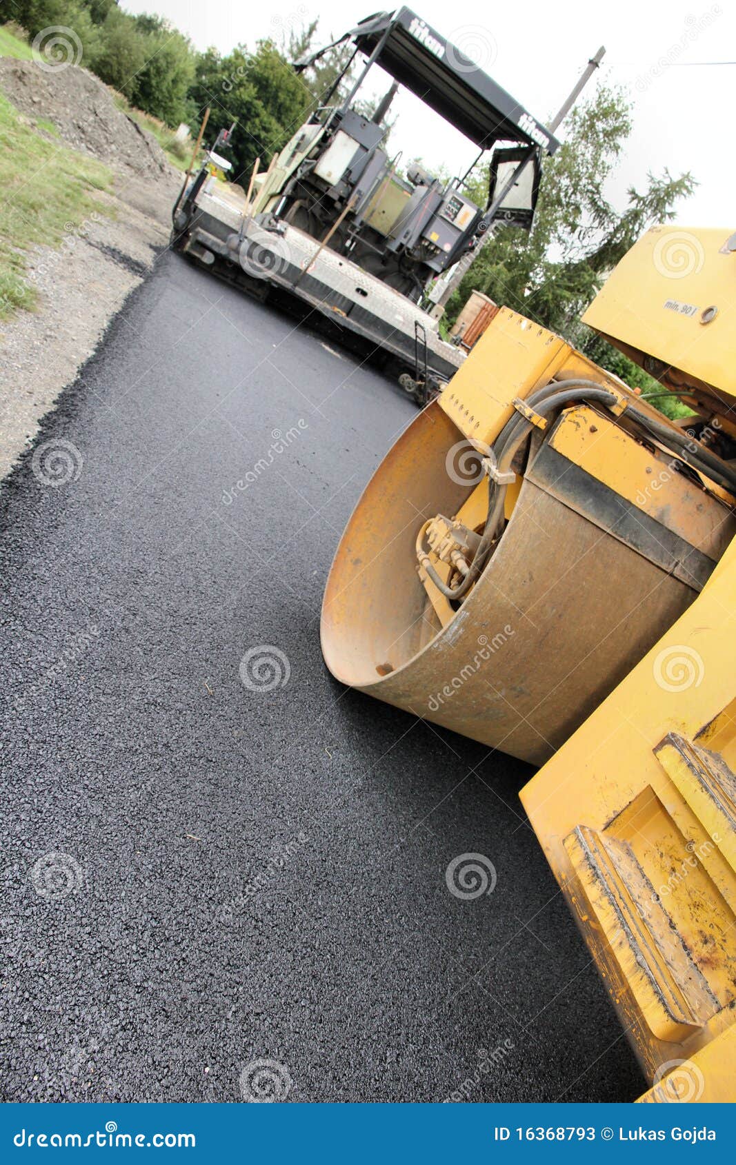 Paving machine stock image. Image of traffic, lane, pave - 16368793
