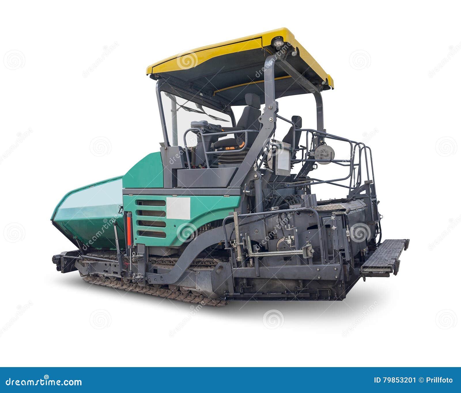 Paving machine stock image. Image of finisher, sidewalk - 79853201