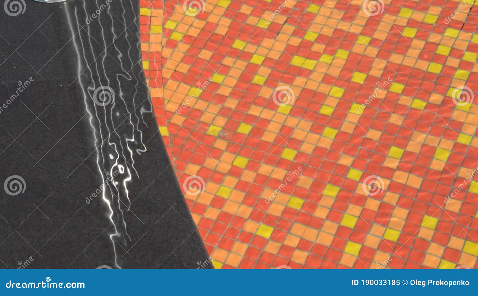 Paving Red-yellow Tile in the Pool Stock Video - Video of pavement ...