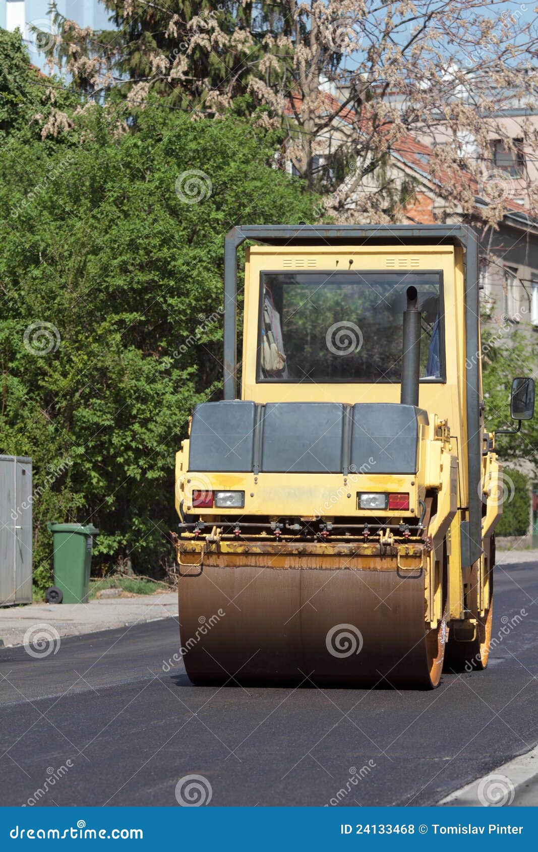 Paving Road stock photo. Image of urban, repairing, cylinder - 24133468