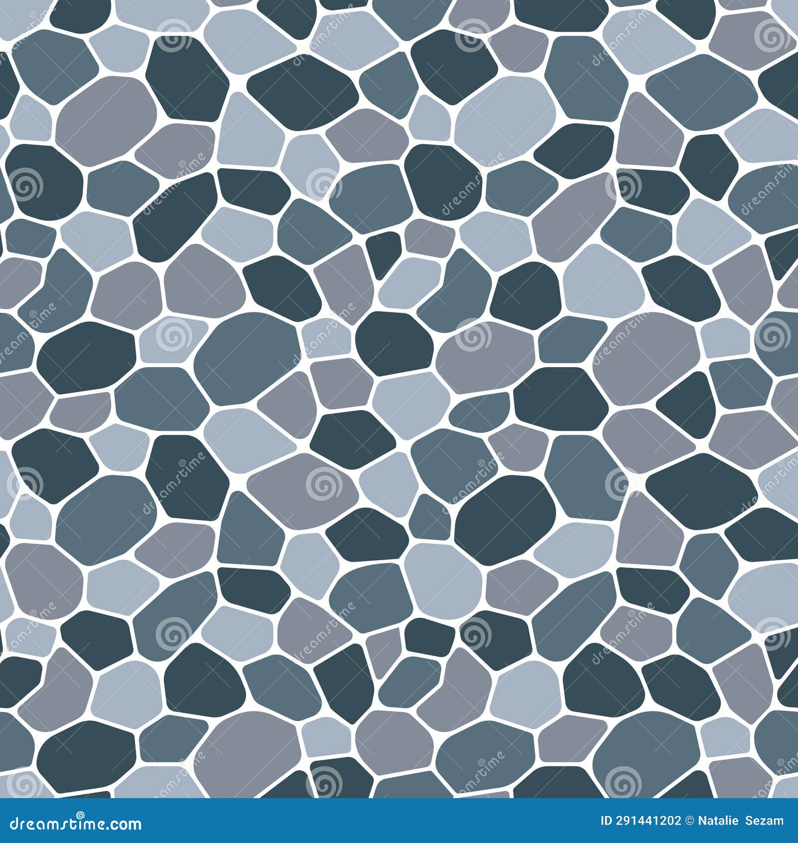 Paving Seamless Pattern Vector Illustration. Wall Rocks Repeated ...