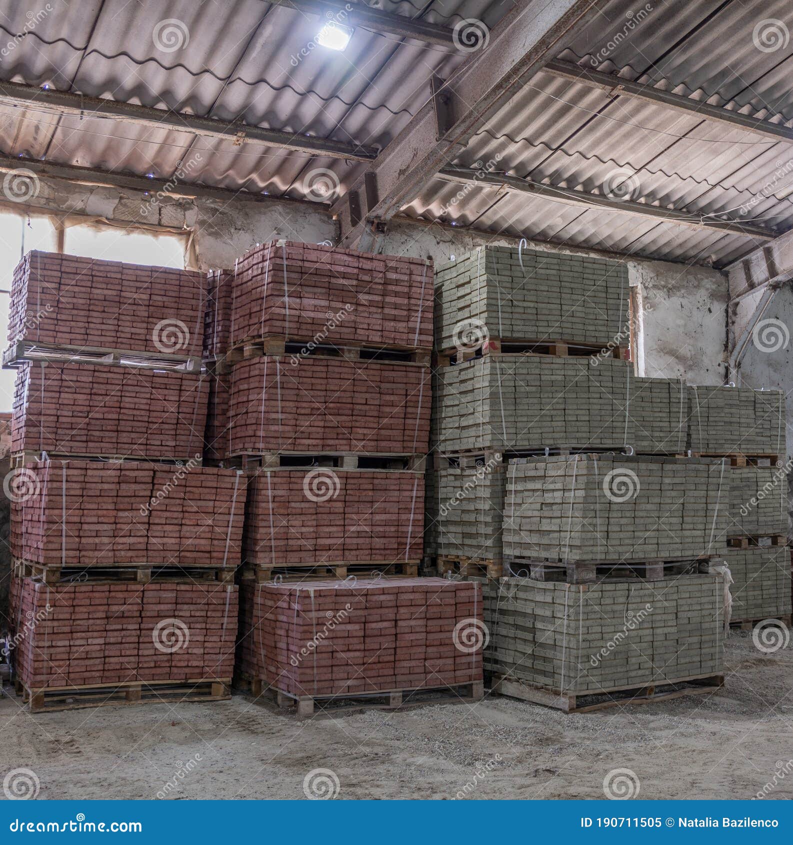 Paving Slabs. Boxes of Paving Slabs on Wooden Pallets Stock Image ...