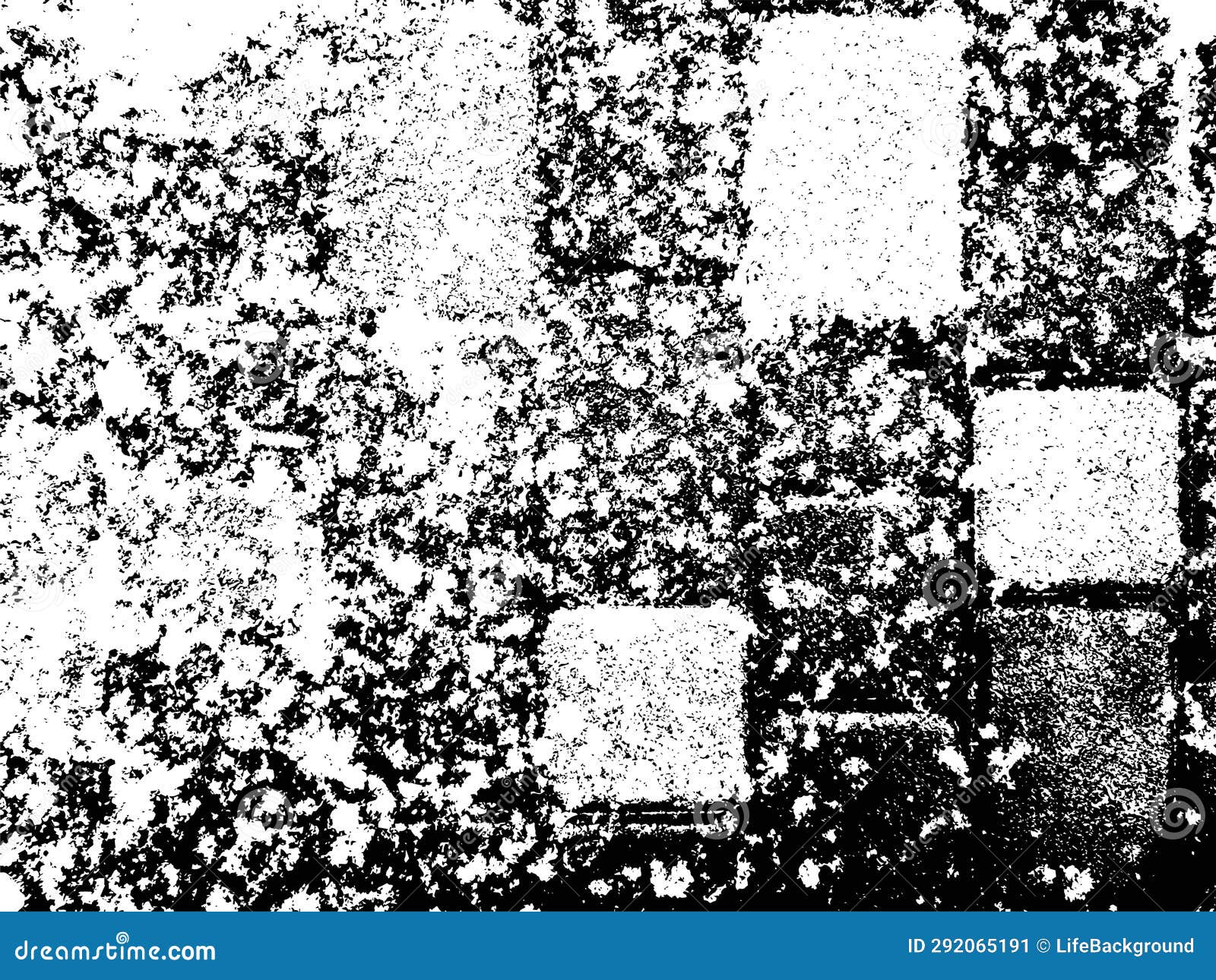 Paving Slabs Covered with a Thin Layer of Snow, Original Vector Grunge ...