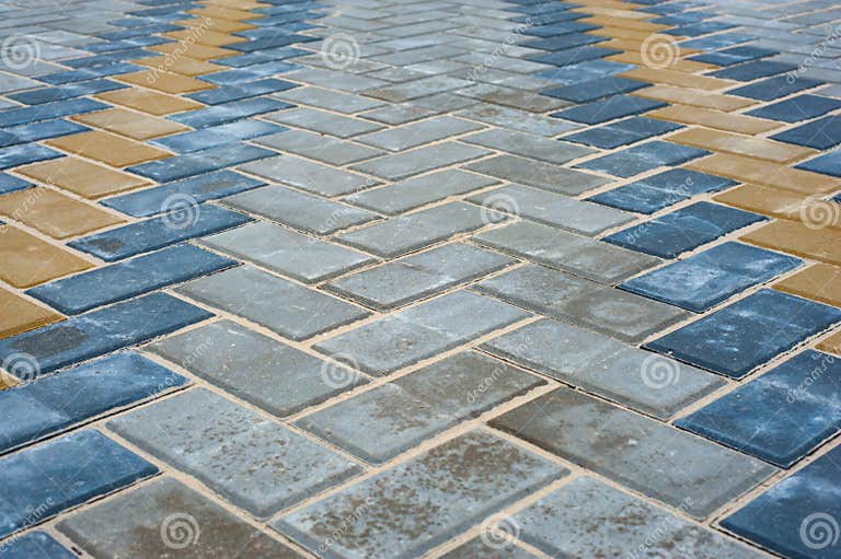 Paving Slabs of Different Colors and Shapes.Texture of Different ...