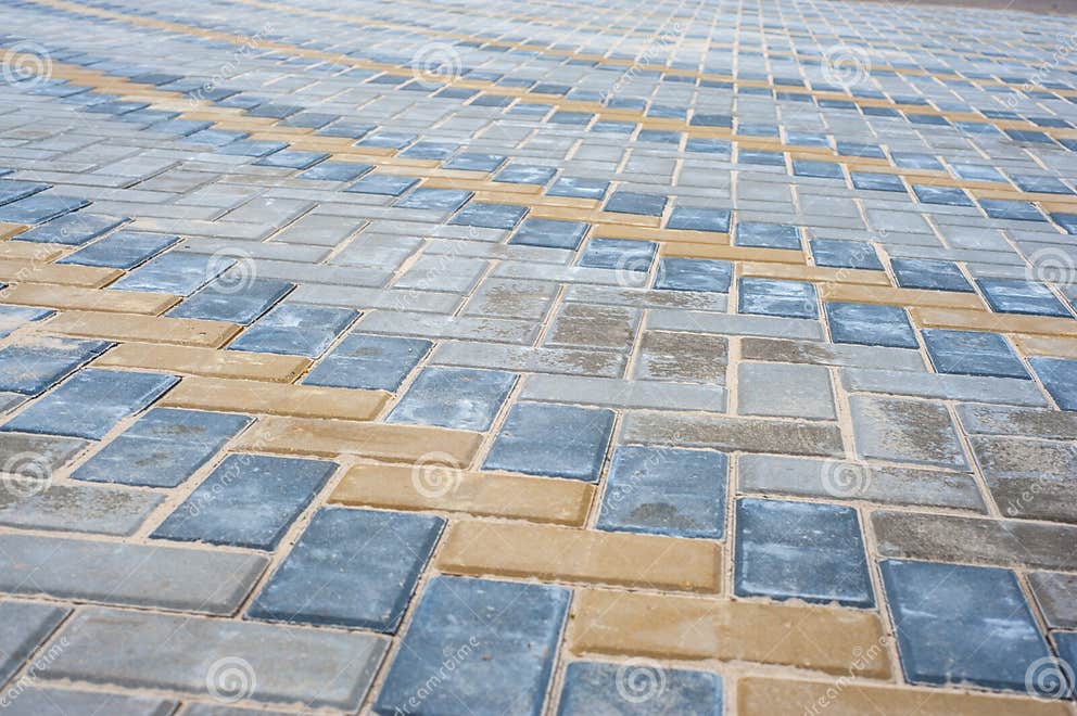 Paving Slabs of Different Colors and Shapes.Texture of Different ...