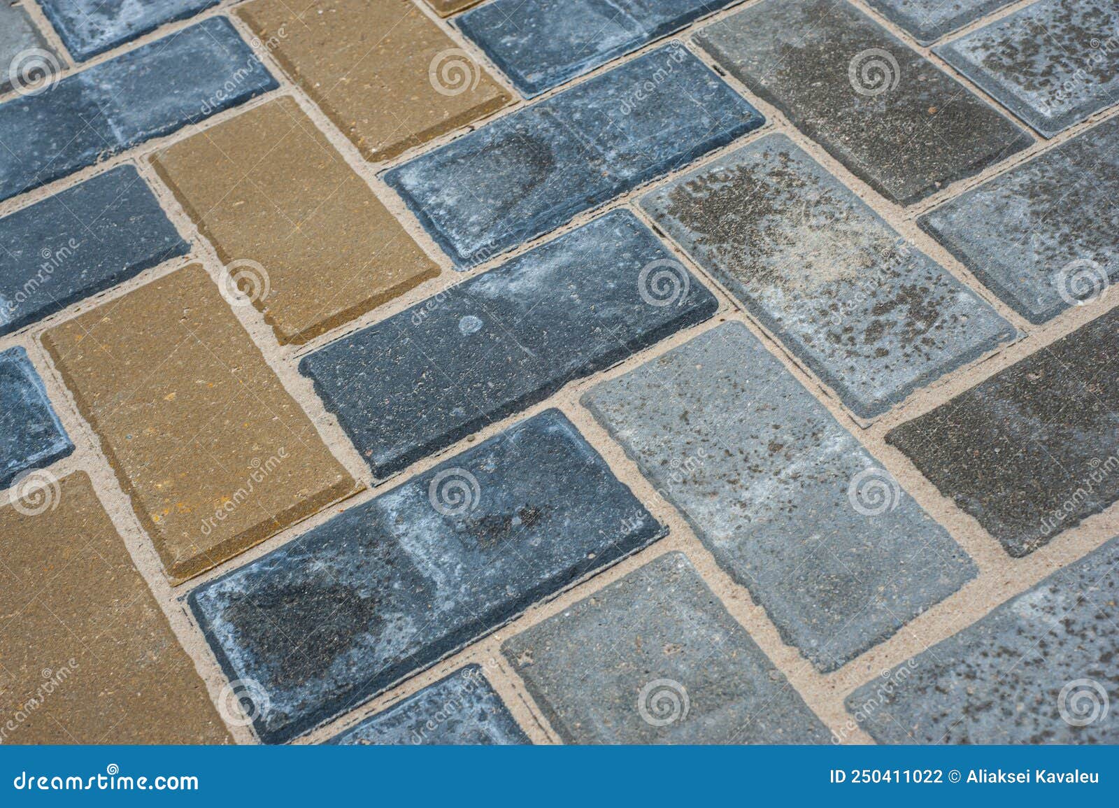 Paving Slabs of Different Colors and Shapes.Texture of Different ...