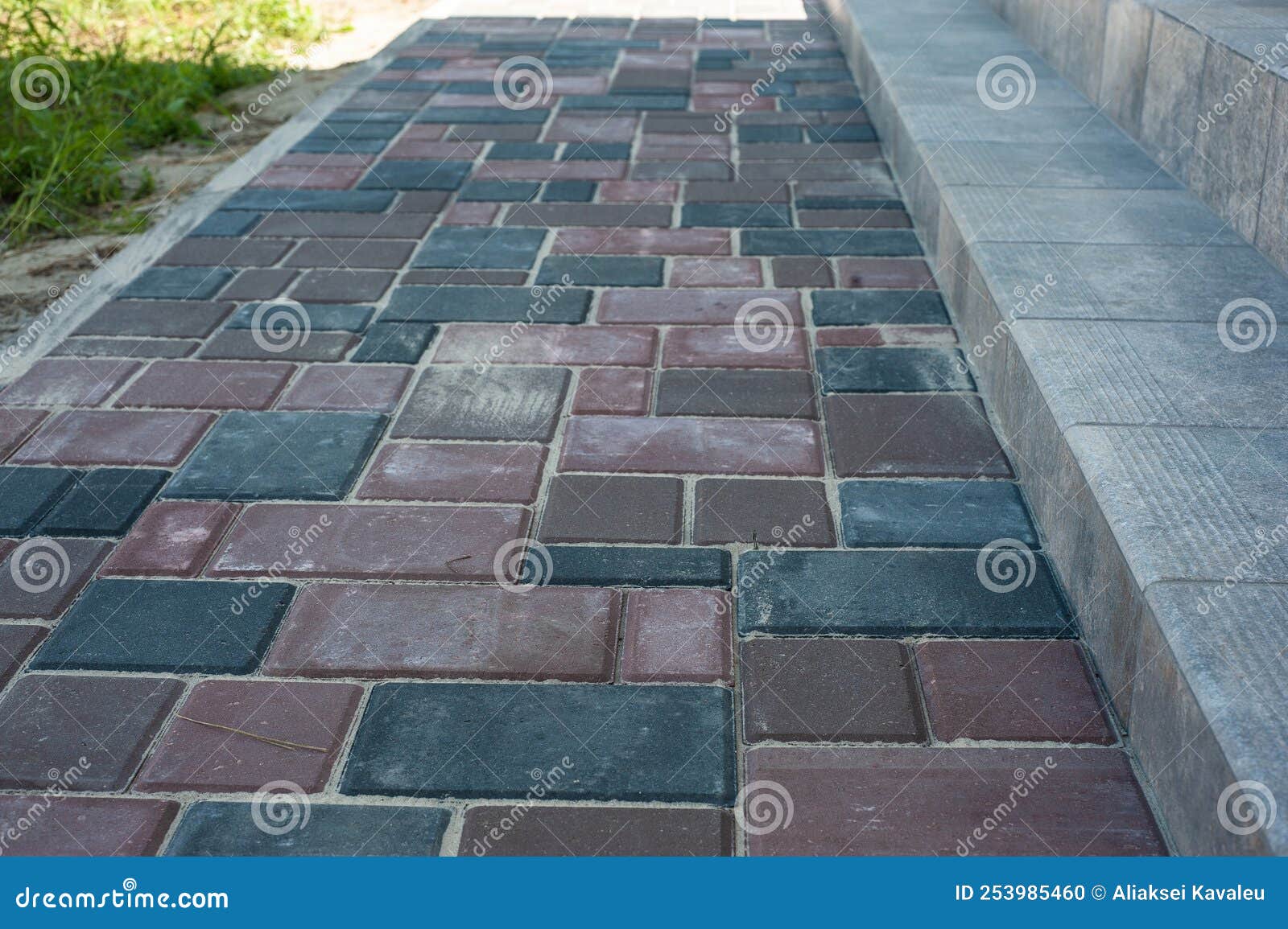Paving Slabs of Different Colors and Shapes.Texture of Different ...
