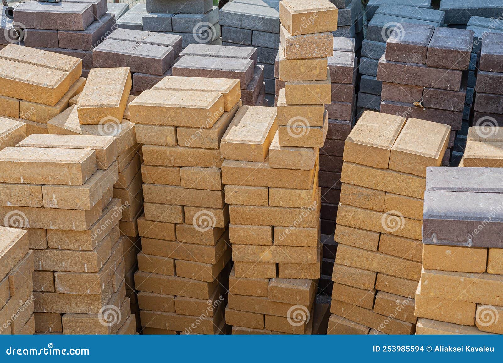 Paving Slabs of Different Colors and Shapes.Texture of Different ...