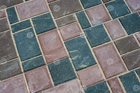 Paving Slabs of Different Colors and Shapes.Texture of Different ...