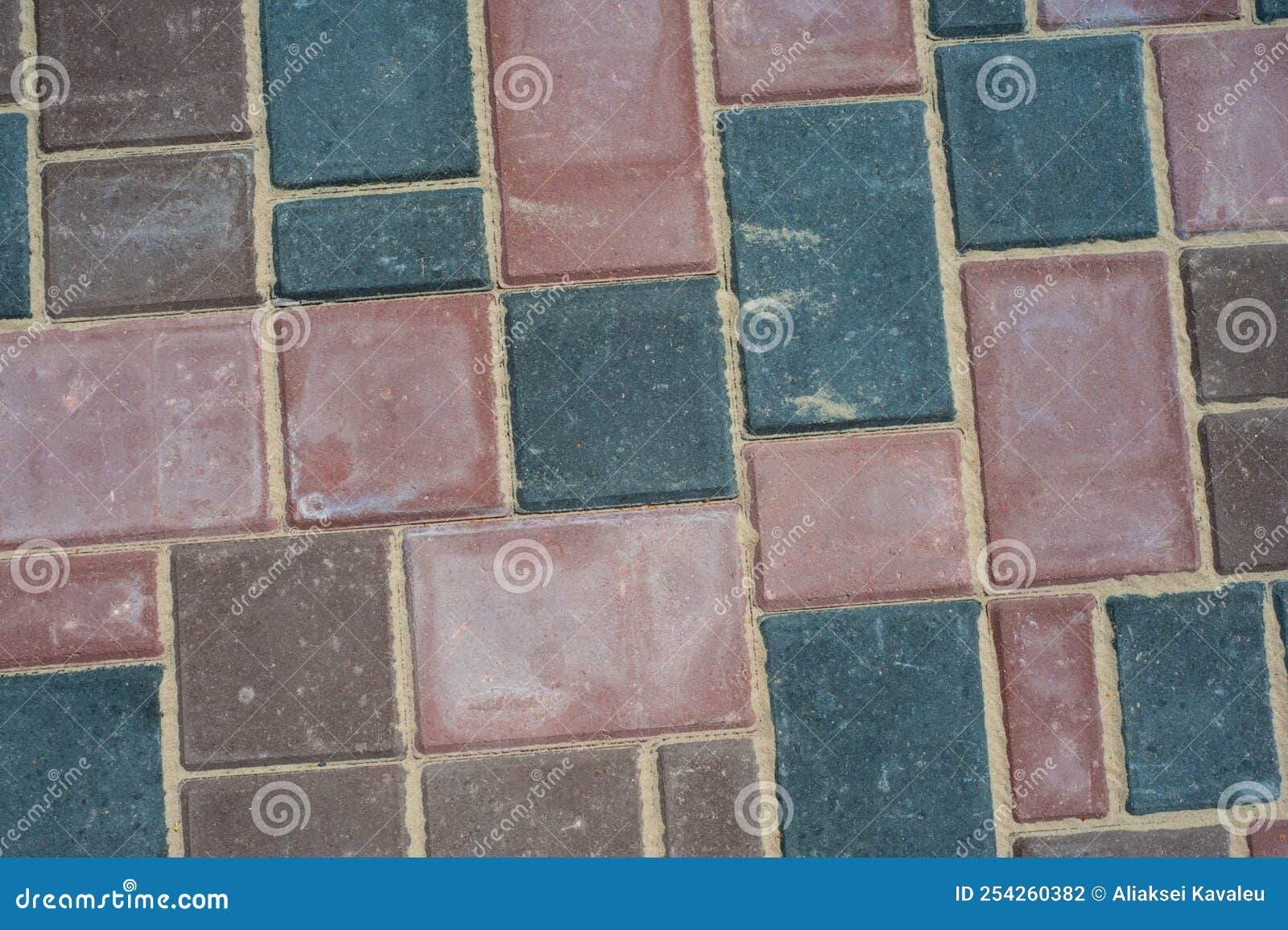 Paving Slabs of Different Colors and Shapes.Texture of Different ...